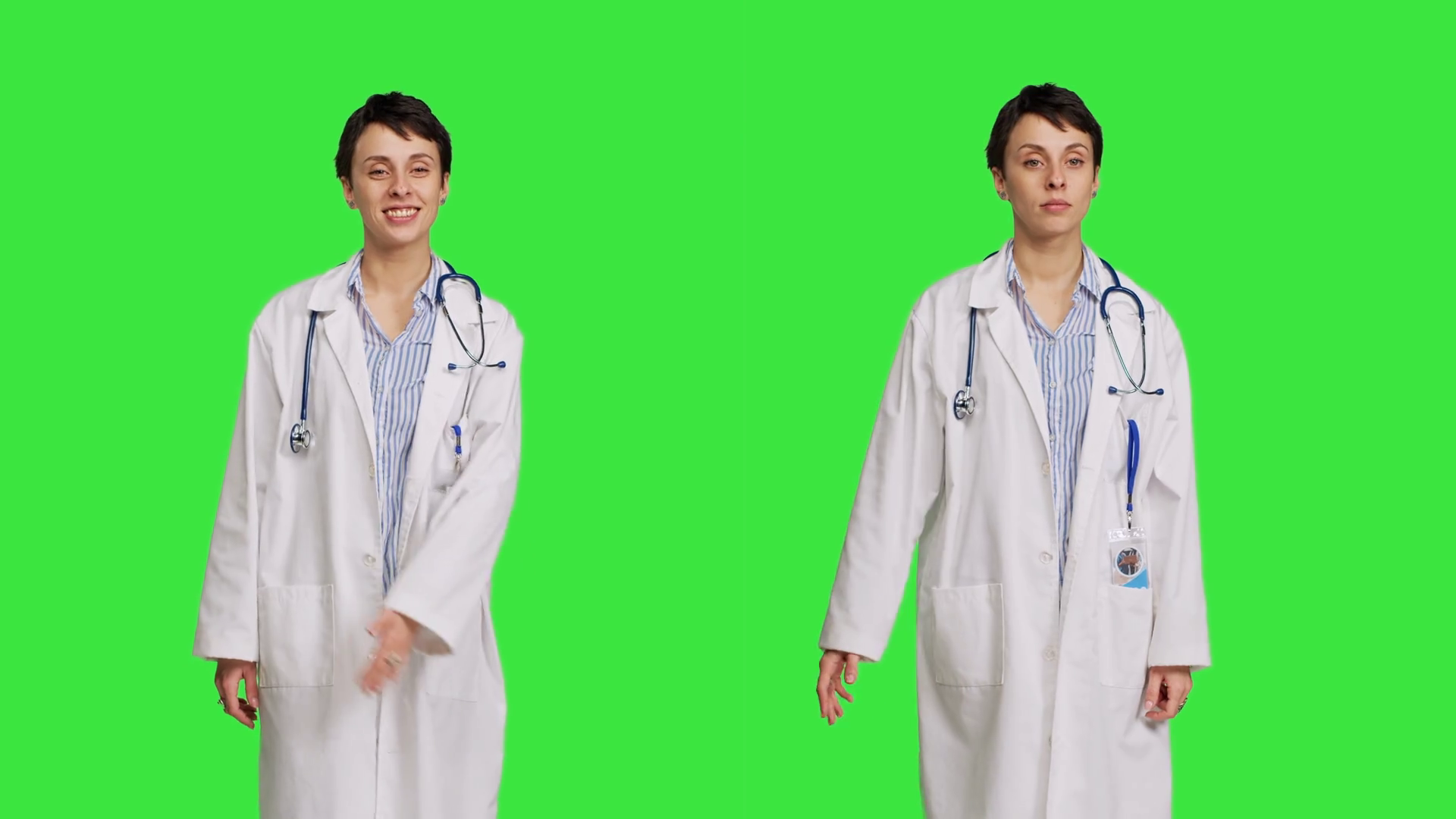 Woman Medic Does Web Against Greenscreen Stock Footage SBV-348918138 ...