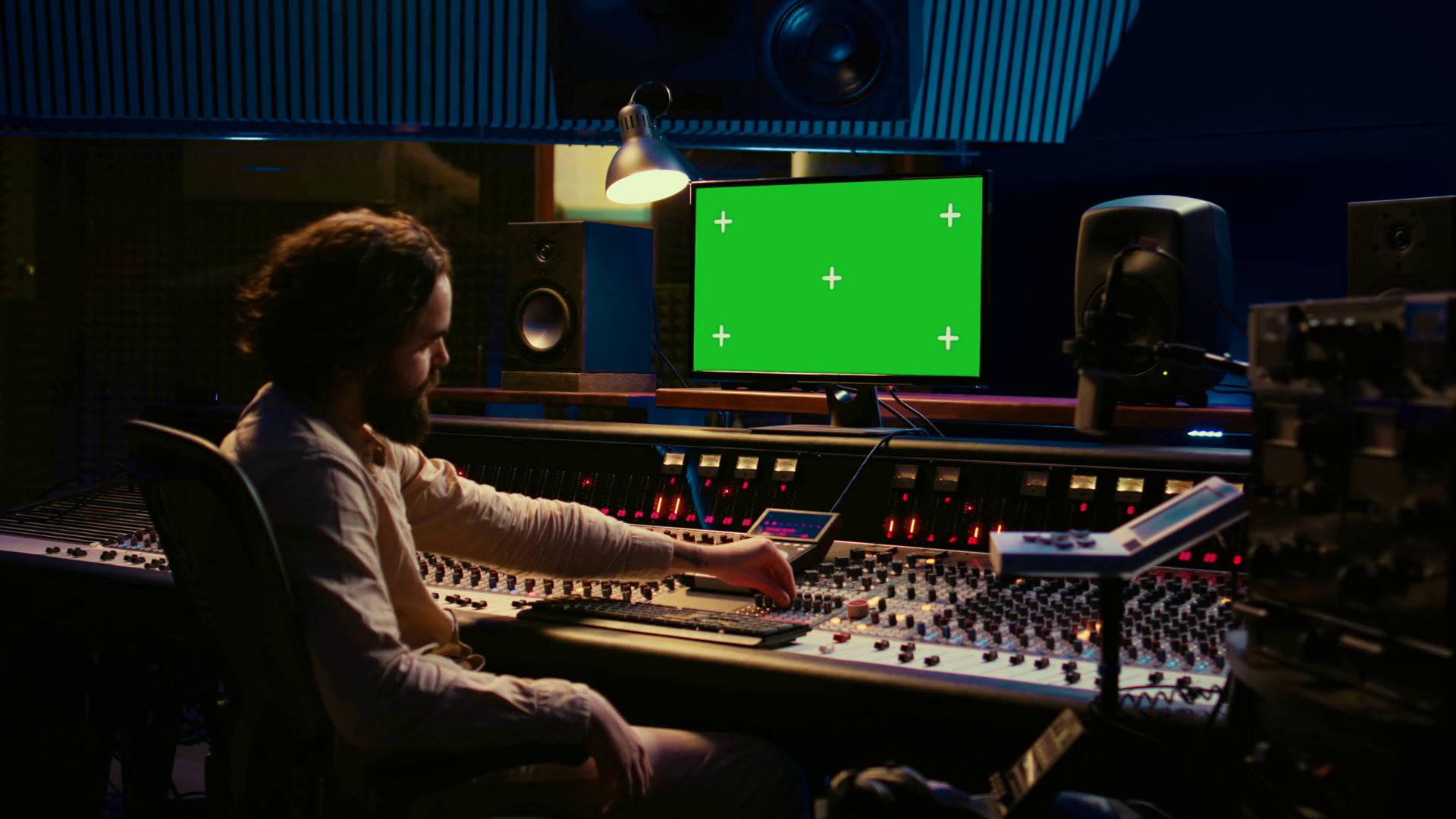 Tracking Engineer Watching Tutorials Online Stock Footage SBV-348939027 ...