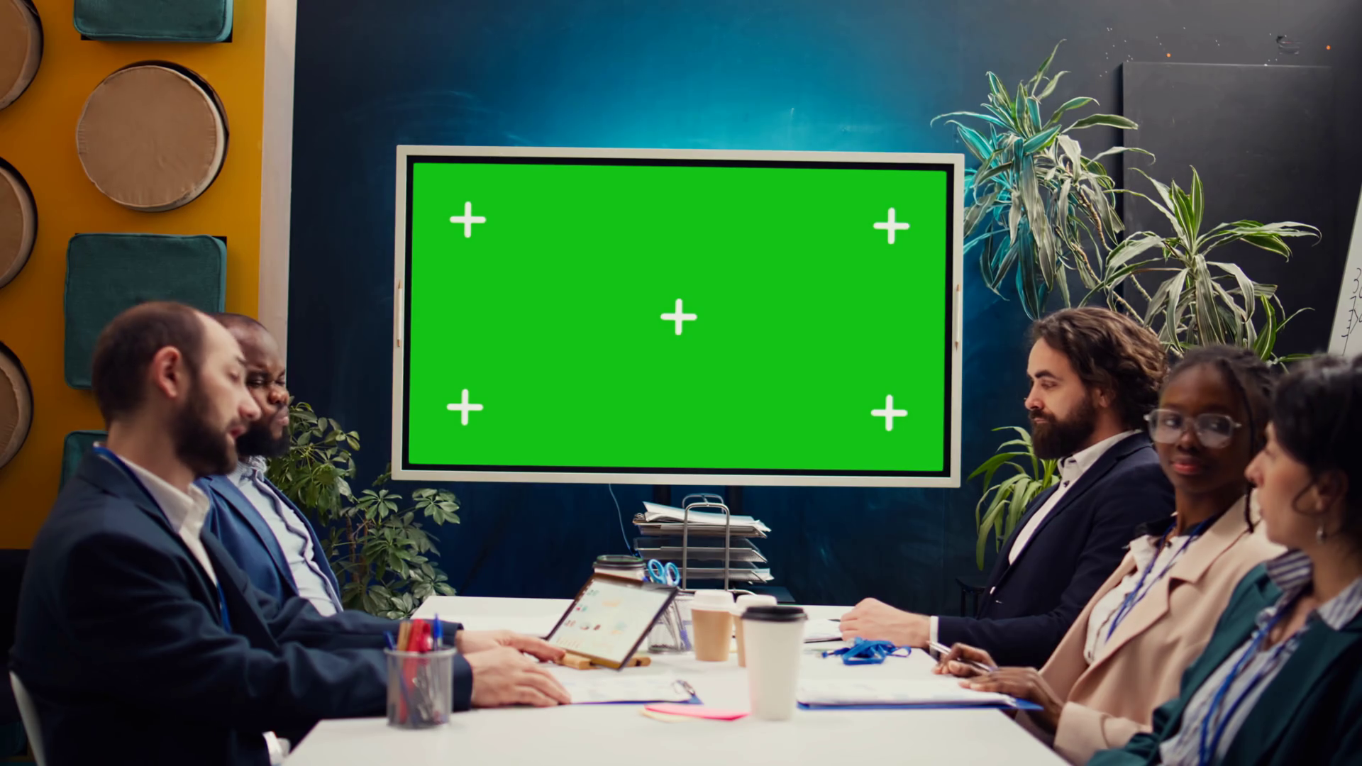 Marketing Team Meeting In Boardroom With Stock Footage SBV-348956734 ...