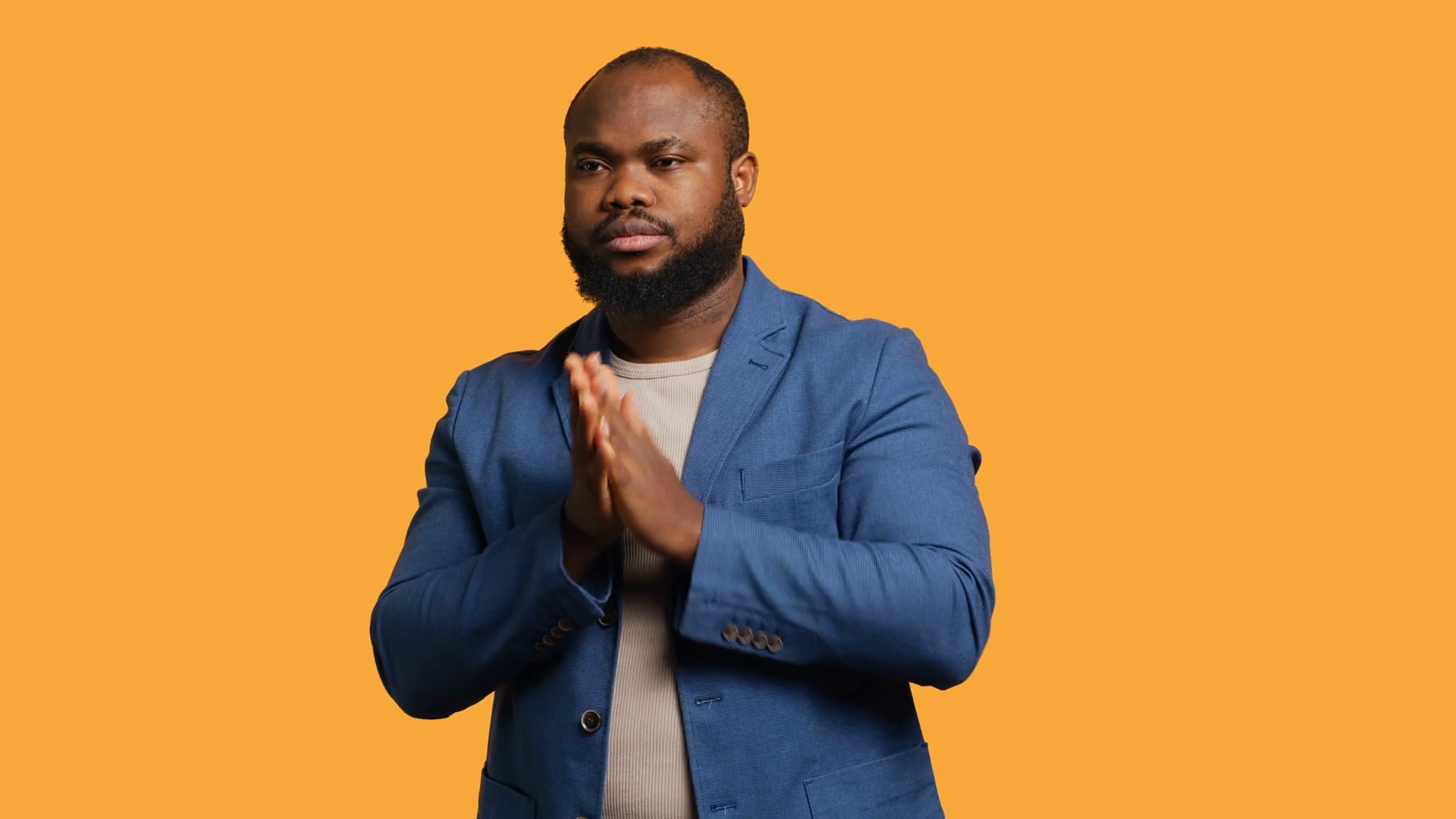 African American Man Trembling Covering Face Stock Footage SBV ...