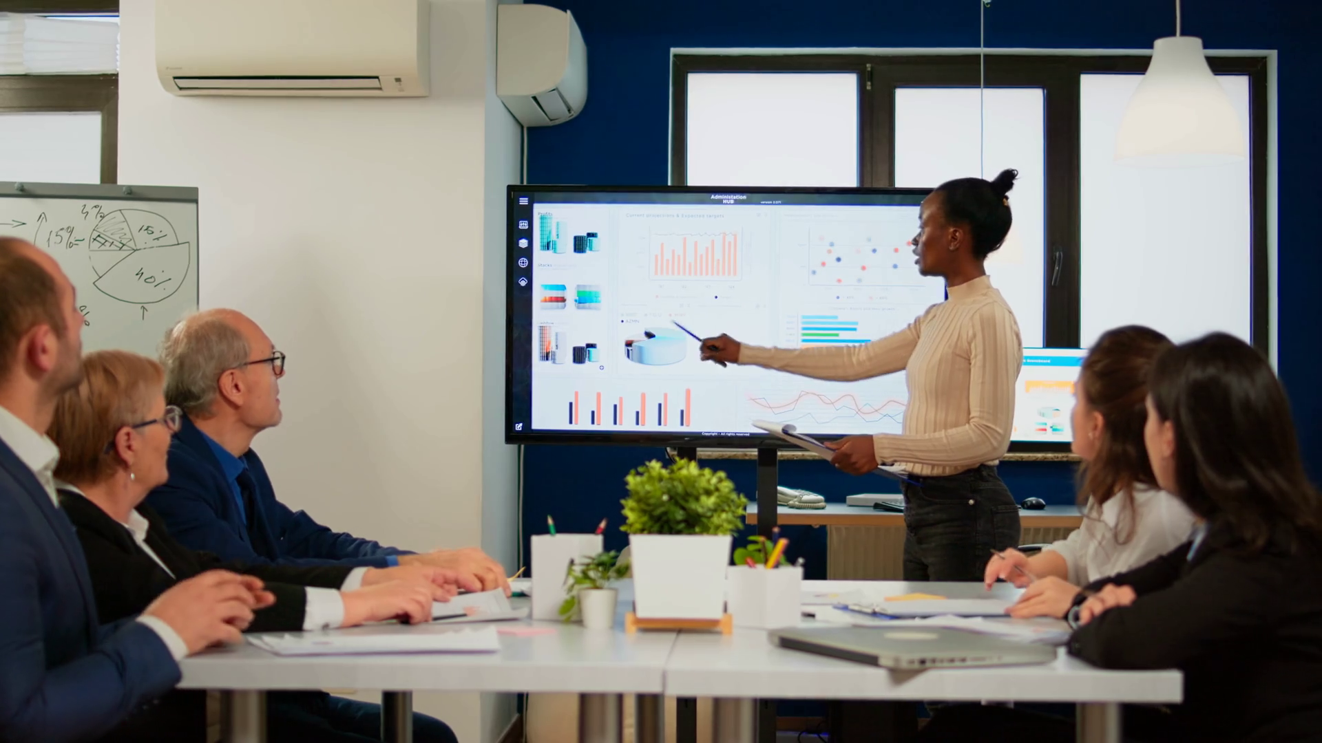 Black Analyst Using Digital Interactive Stock Footage SBV-346400328 ...