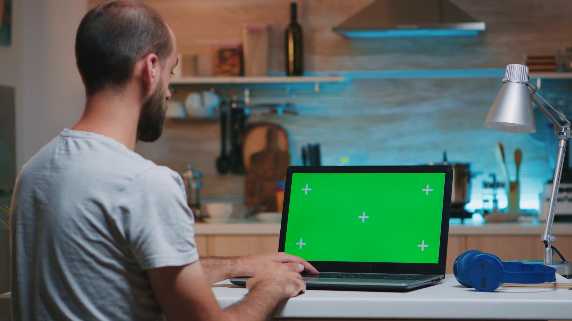 Businessman Looking At Green Screen Monitor Stock Footage SBV-338788814 ...