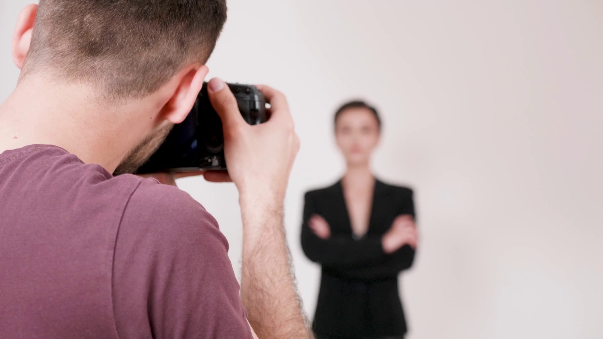 Close Up Of Photographers Back Taking Stock Footage SBV-335044192 ...