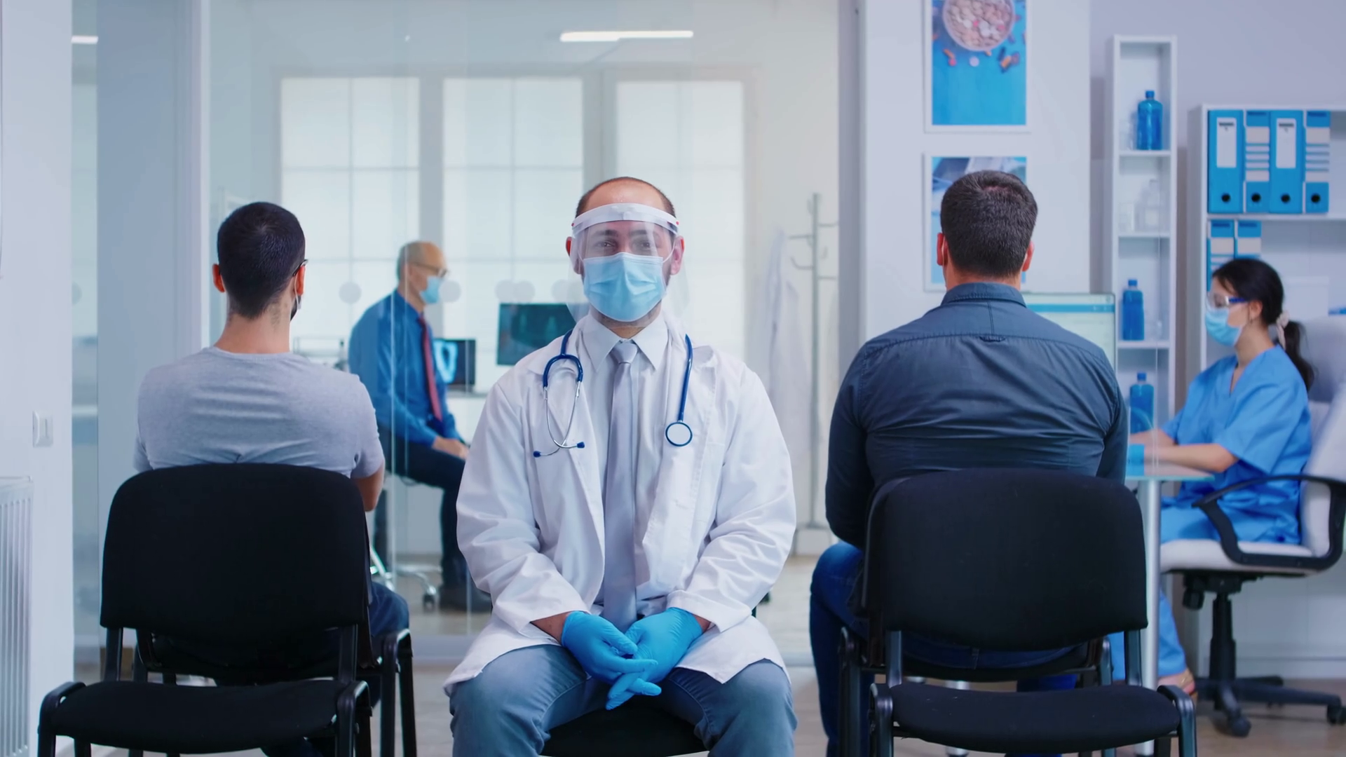 Doctor With Visor Against Coronavirus In Stock Footage SBV-338618564 ...