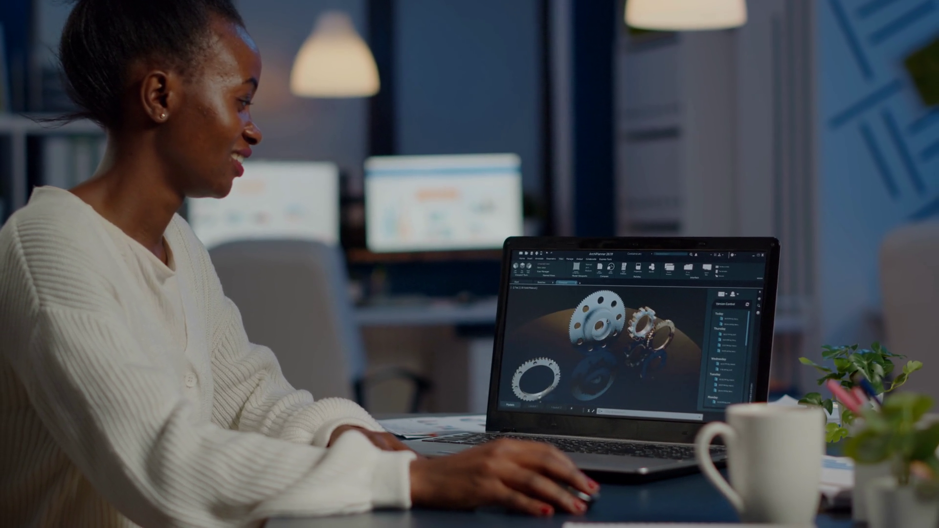 Excited Black Woman Industry Architect Stock Footage SBV-346473260 ...