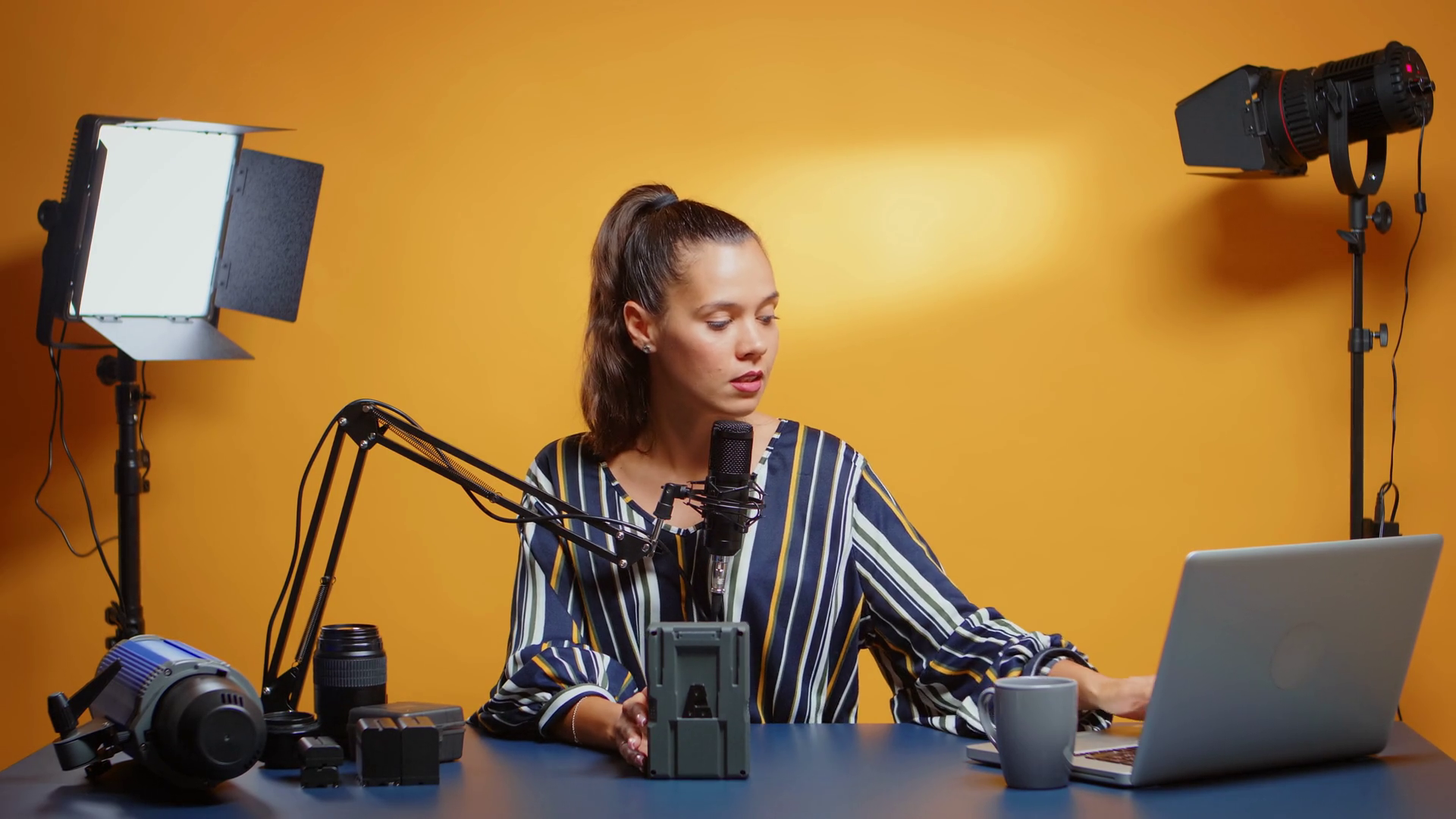 Influencer Talking About Professional Video Stock Footage SBV-338655658 ...