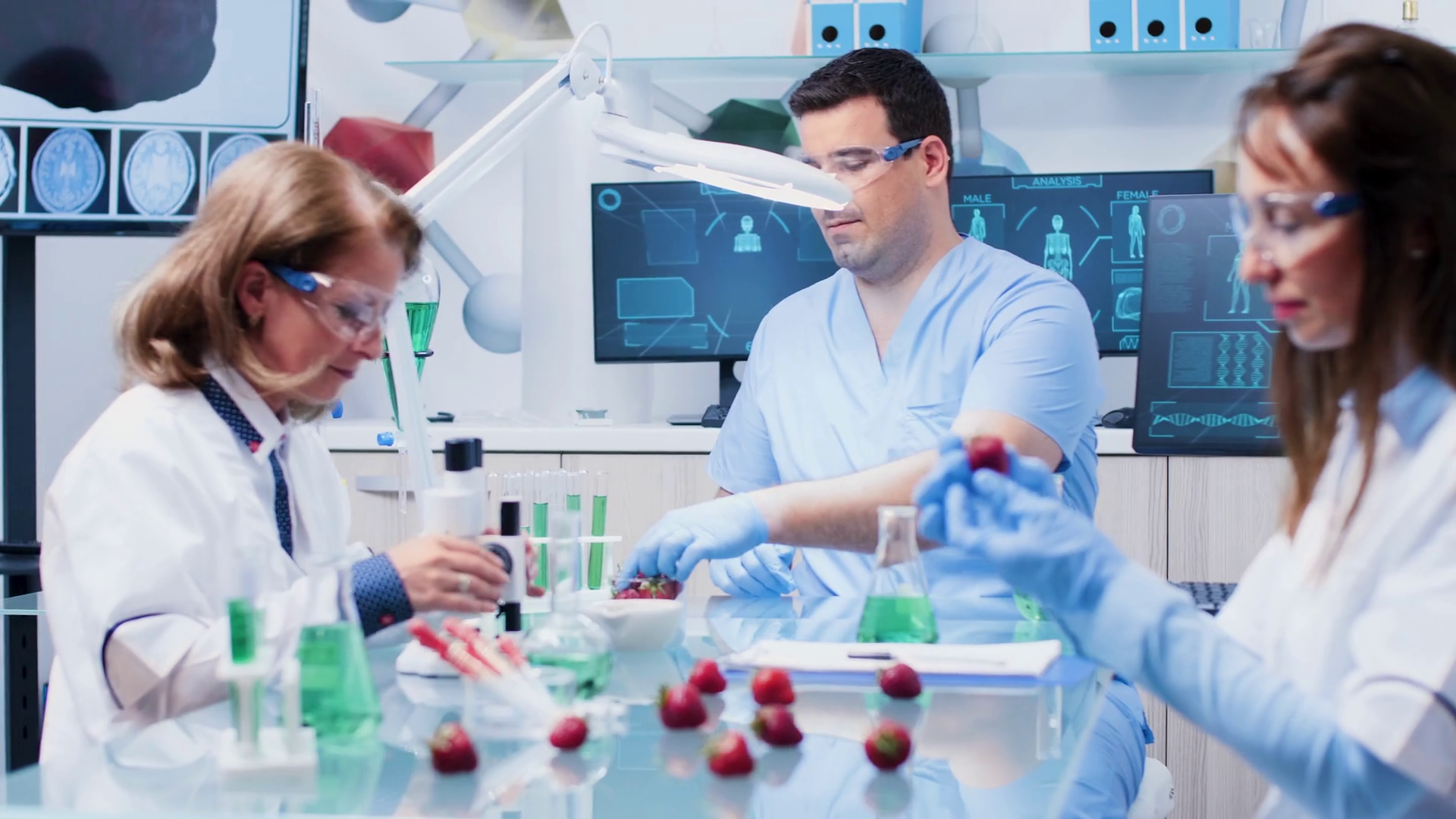 Laboratory Food Genetics Study Busy Team Stock Footage SBV-336329980 ...