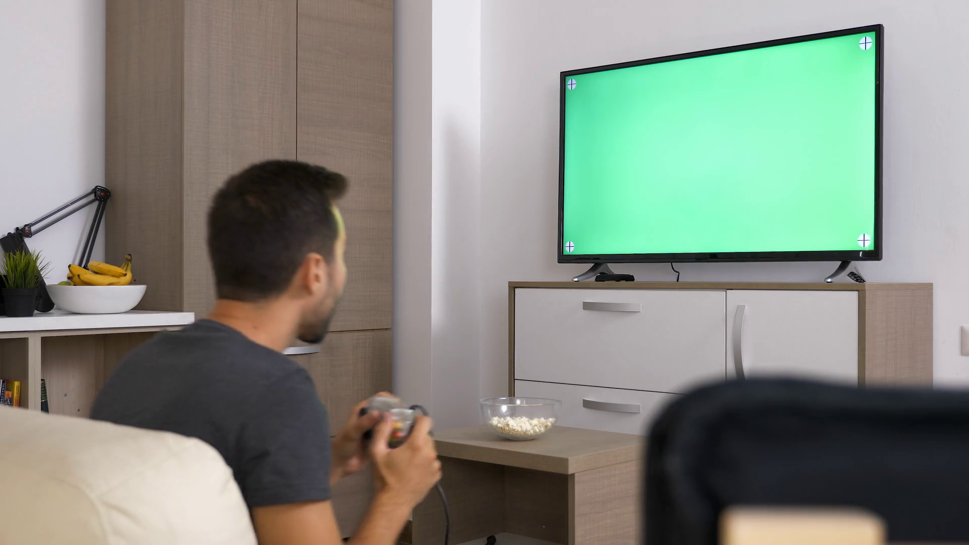 Man Playing Video Game On Console In Front Stock Footage SBV-327392573 ...