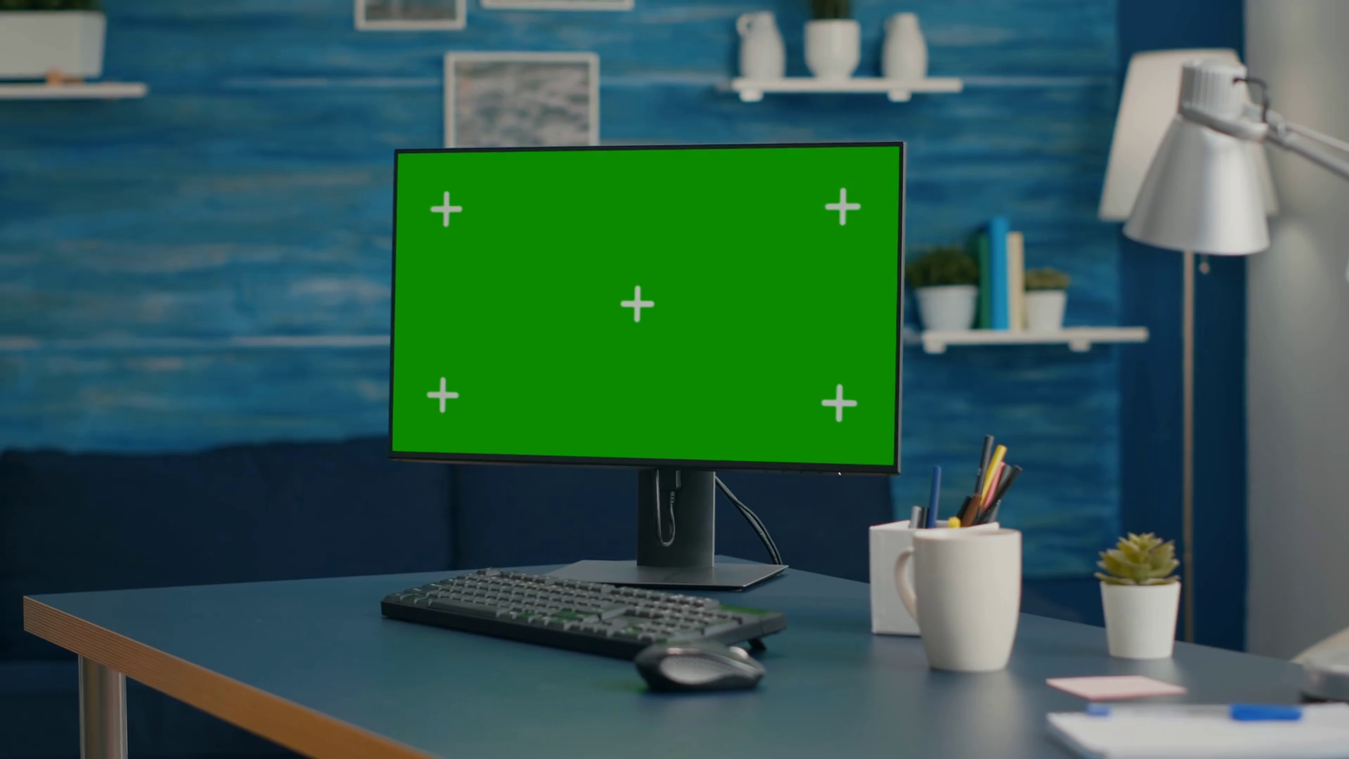 Modern Computer With Mock Up Green Screen Stock Footage SBV-346455682 ...
