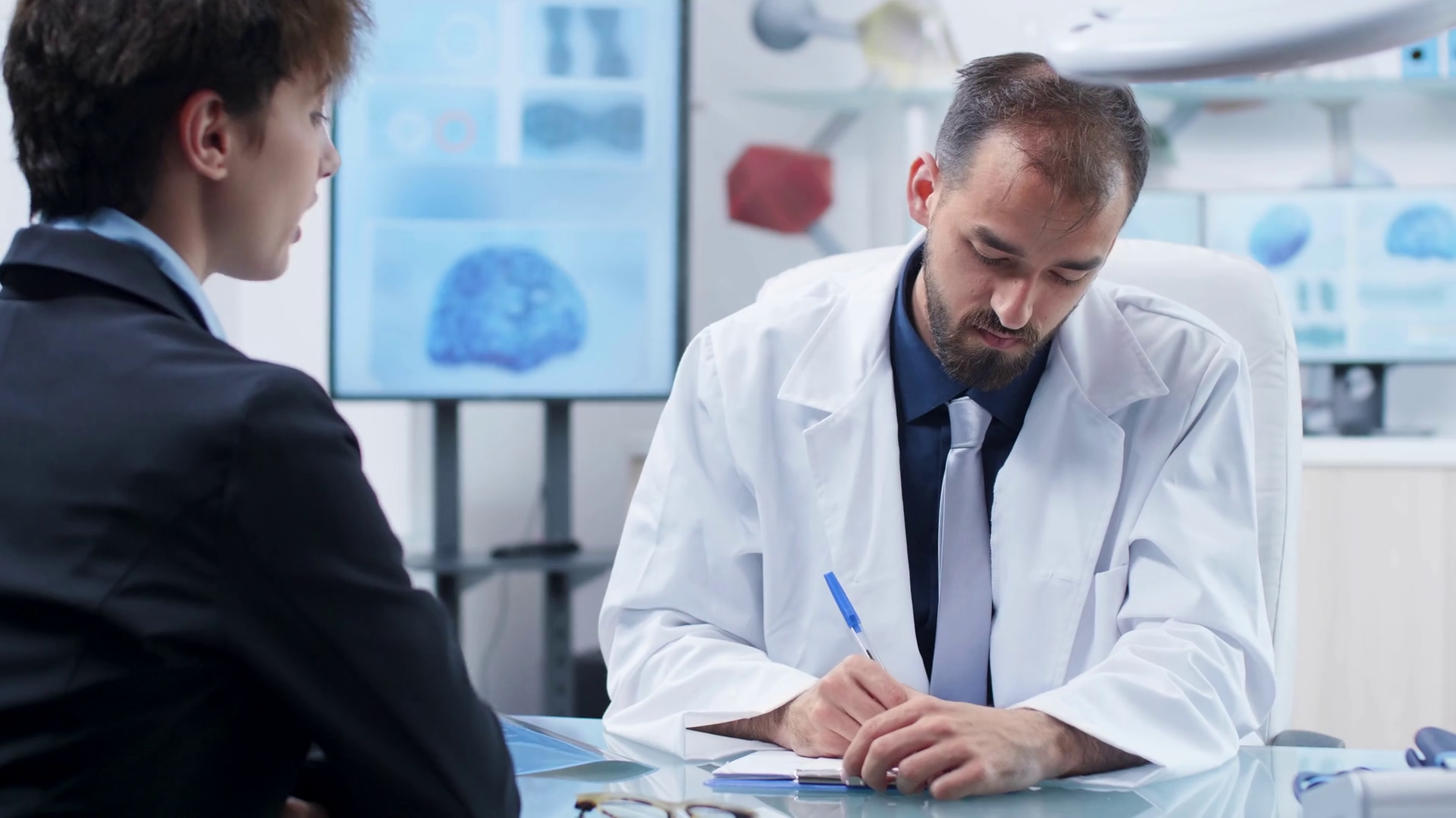 Physician In Modern Office Research Center Stock Footage SBV-335464340 ...