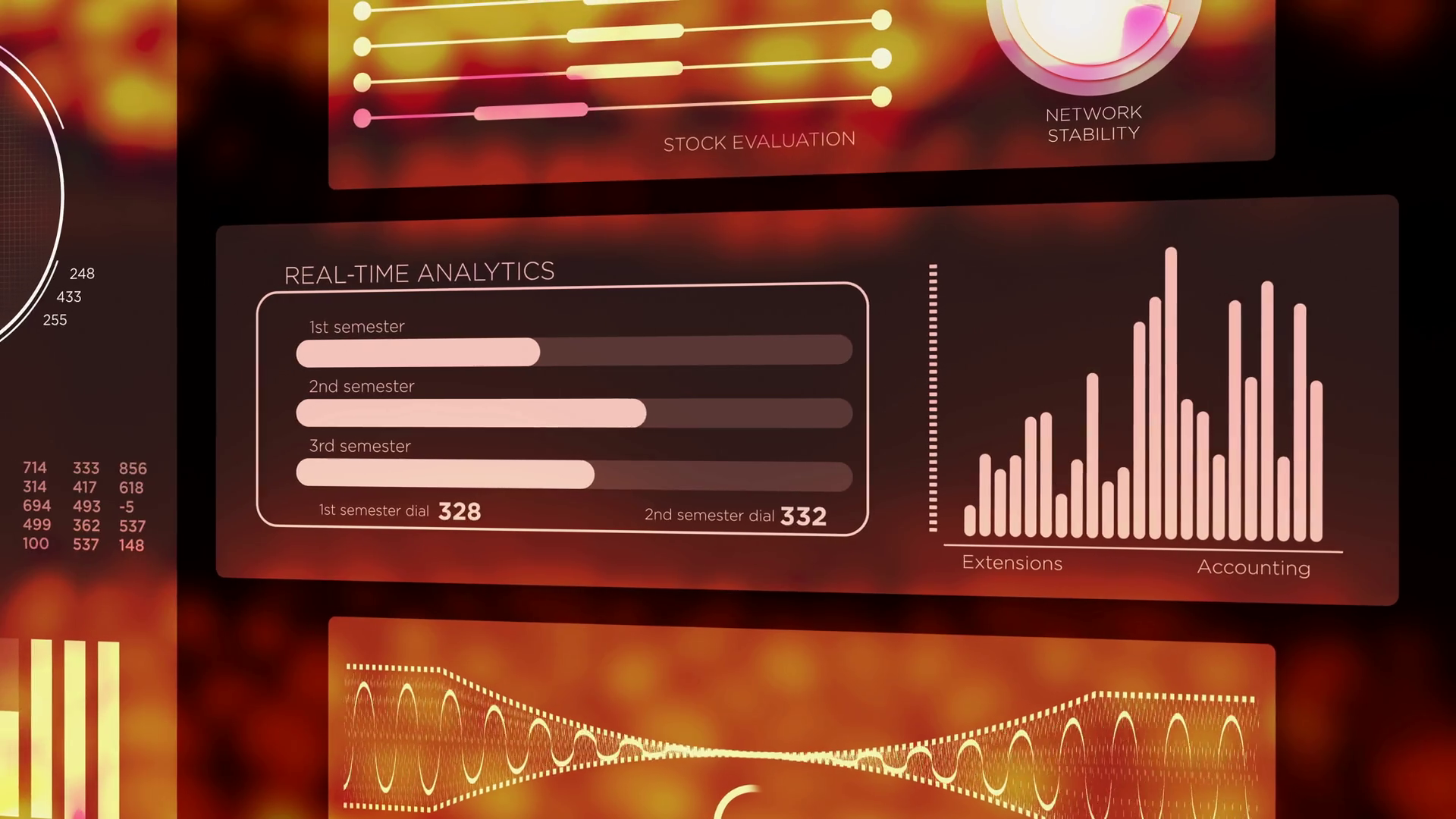 Real Time Company Data Analysis In Hud Stock Motion Graphics SBV ...