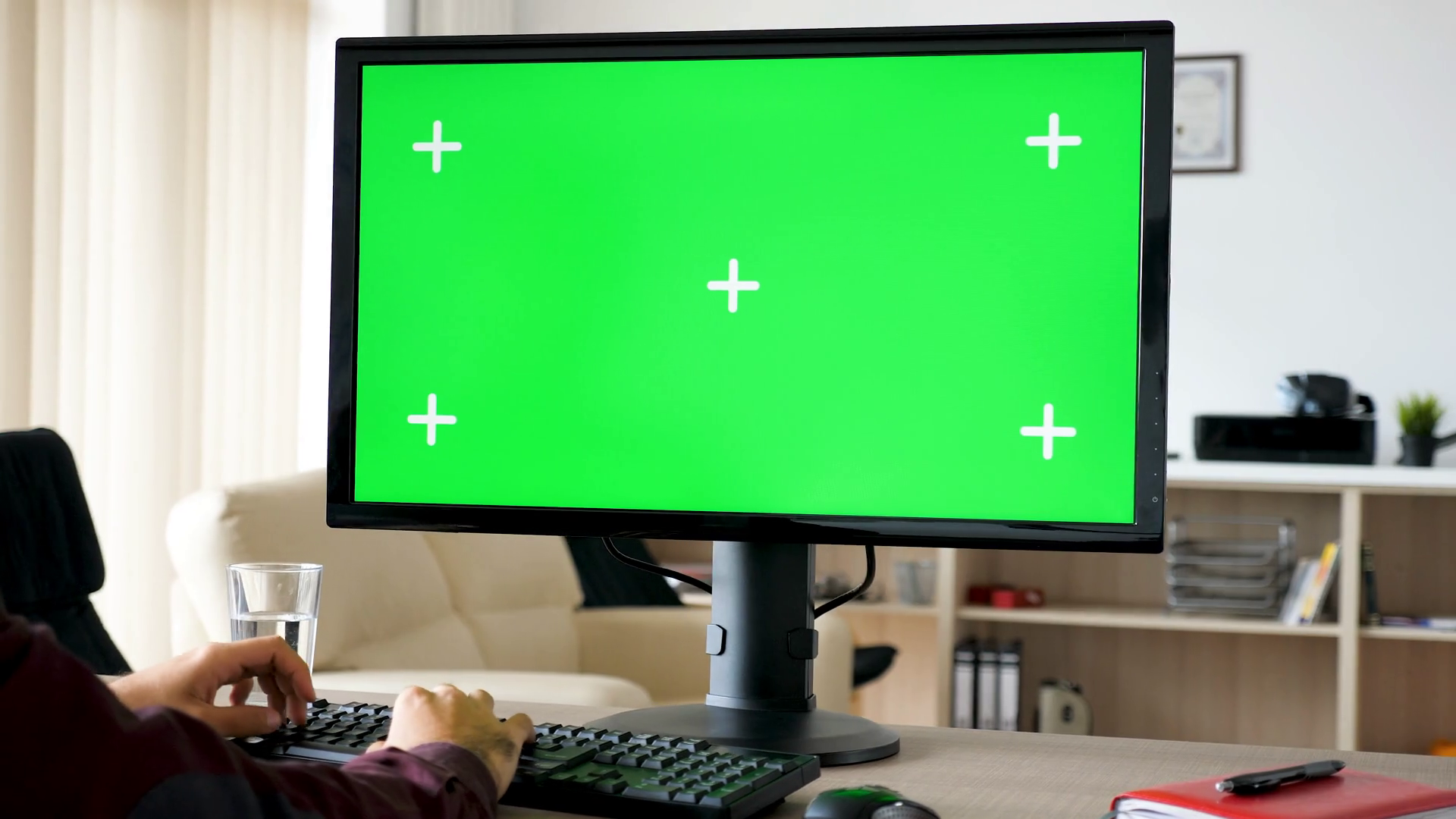 Side View Of Man Sitting In Front Of Stock Footage SBV-327508439 ...
