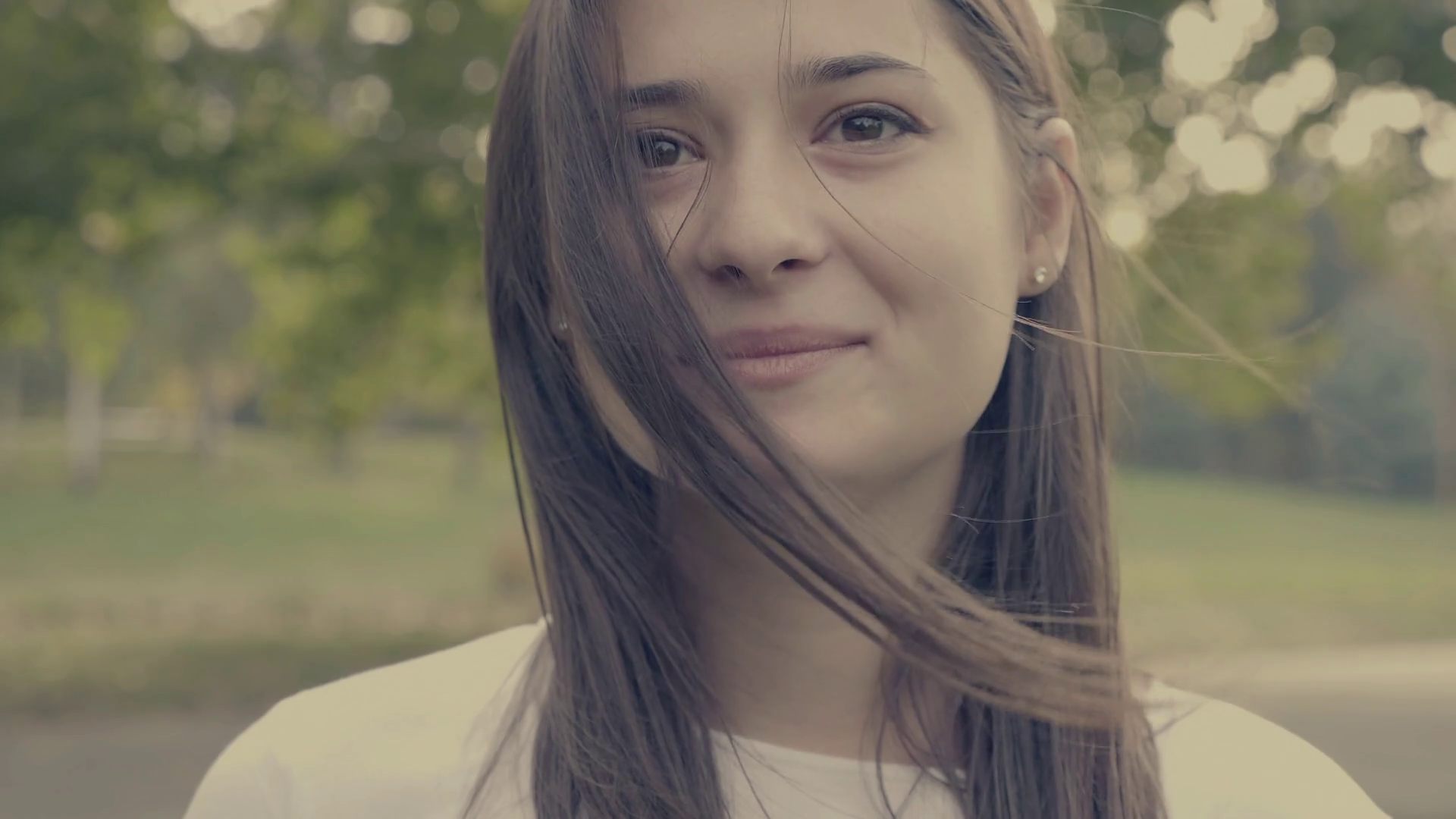 Slow Motion Portrait Of Young Person In Park Stock Footage SBV ...