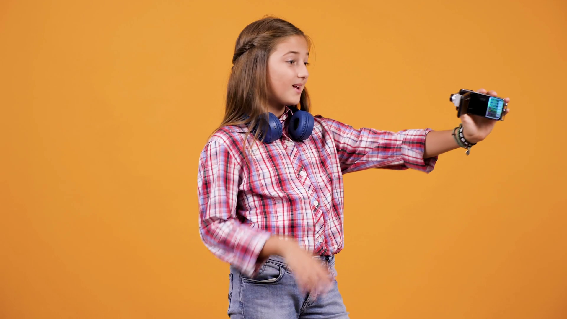 Young Person Vlogging With Small Camera In Stock Footage SBV-329251915 ...