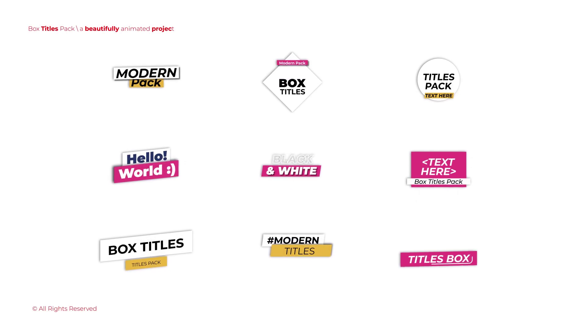 AE Template: Box Text Titles | Effects SBV-348917365 - Storyblocks