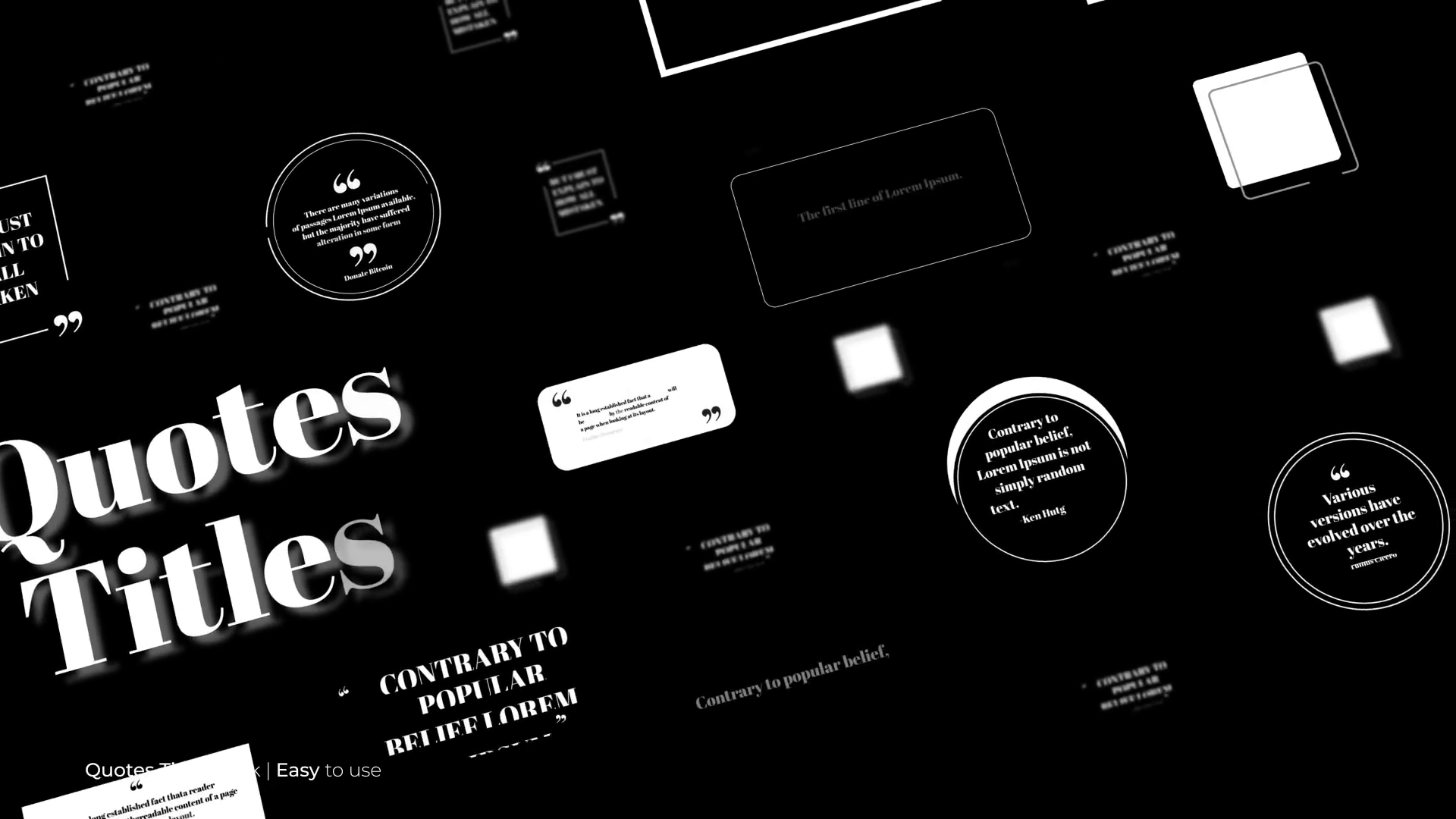 Premiere Pro Template: Quotes Titles | Mogrt SBV-348789206 - Storyblocks