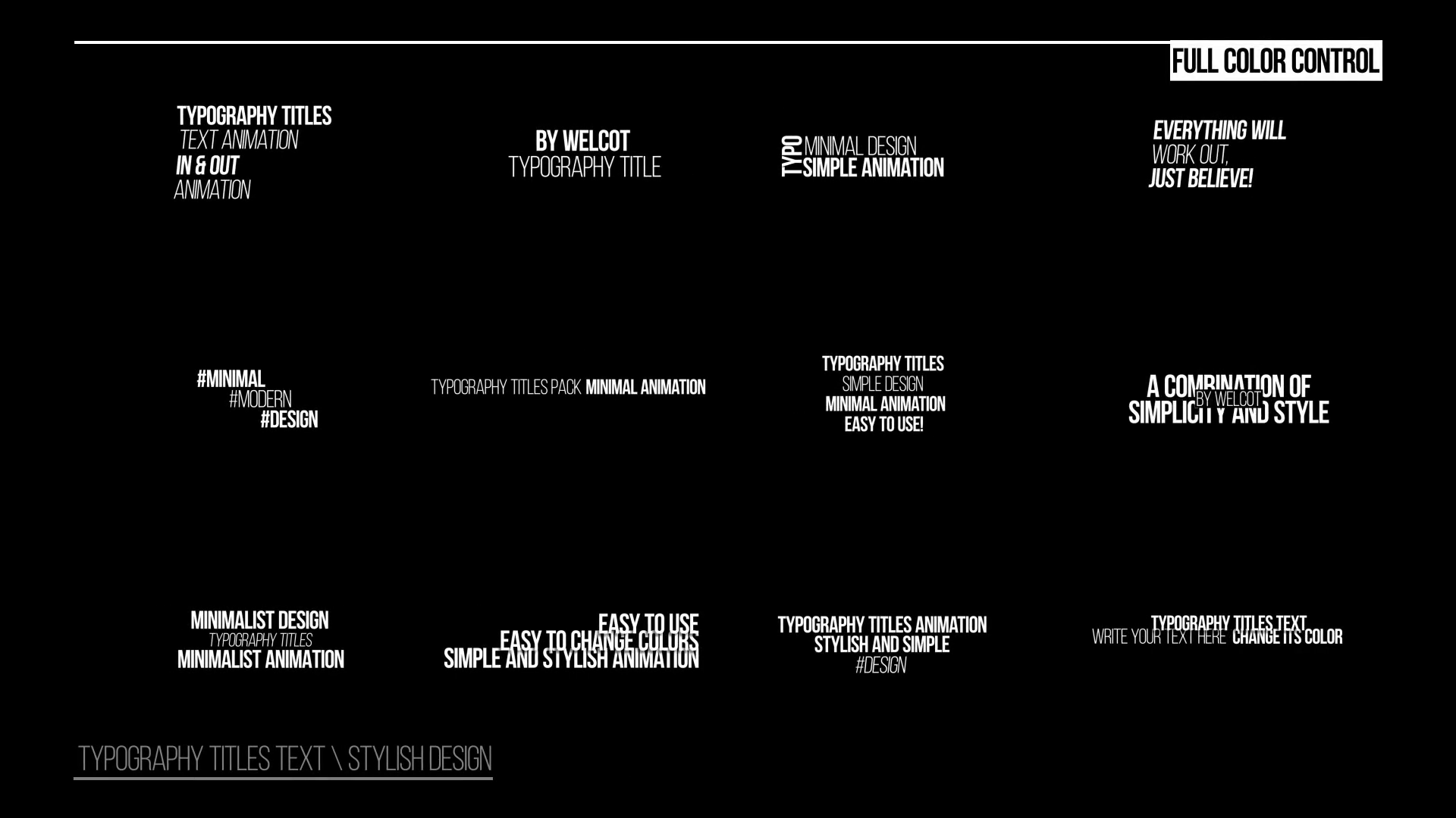 Typography Titles Text | Mogrt Template SBV-348398402 - Storyblocks