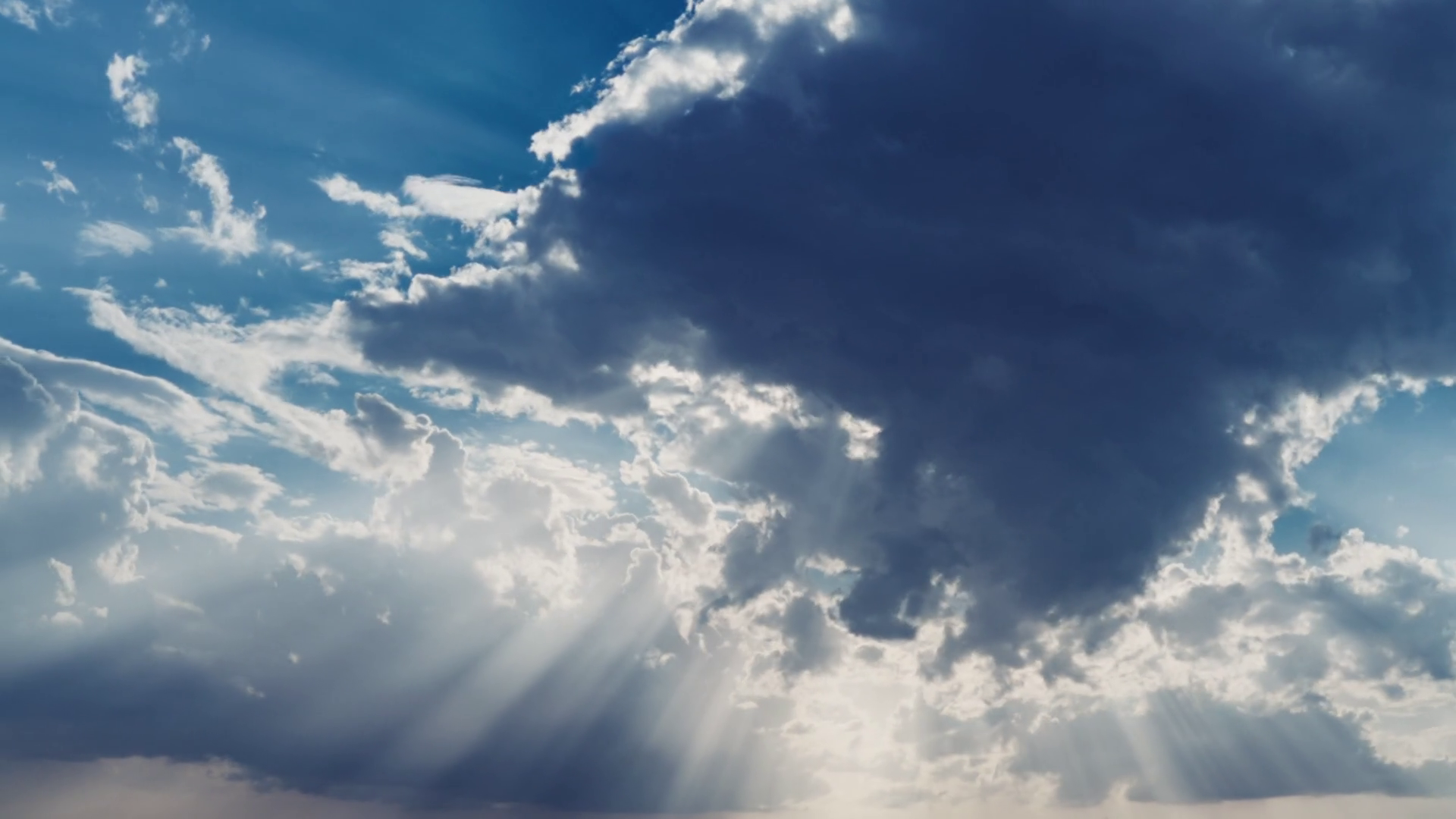 Majestic Timelapse Sky With Sunbeams Shining Stock Footage SBV ...