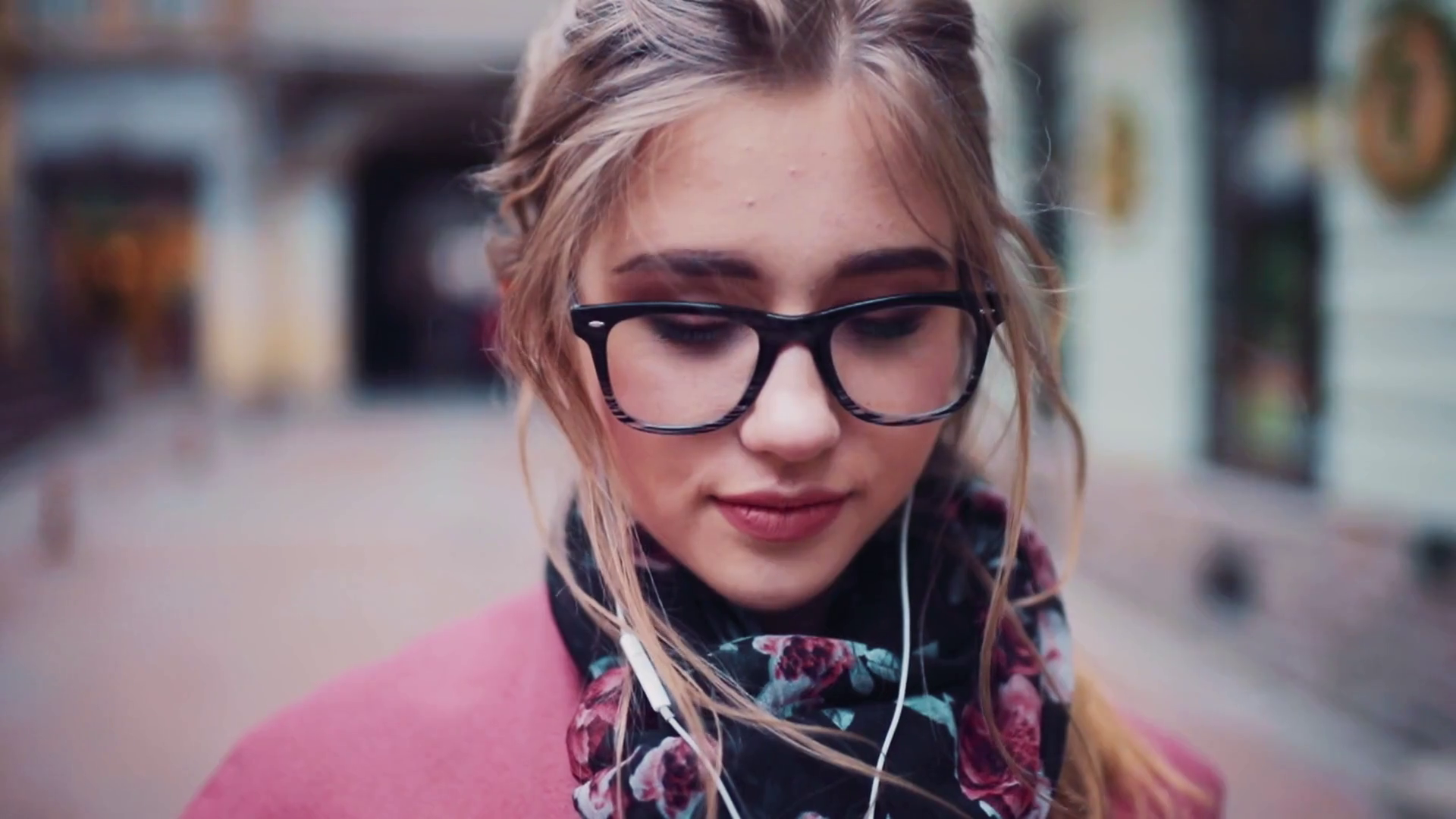 Close-up Of Young Person's Joyful Face Stock Footage SBV-313950490 ...
