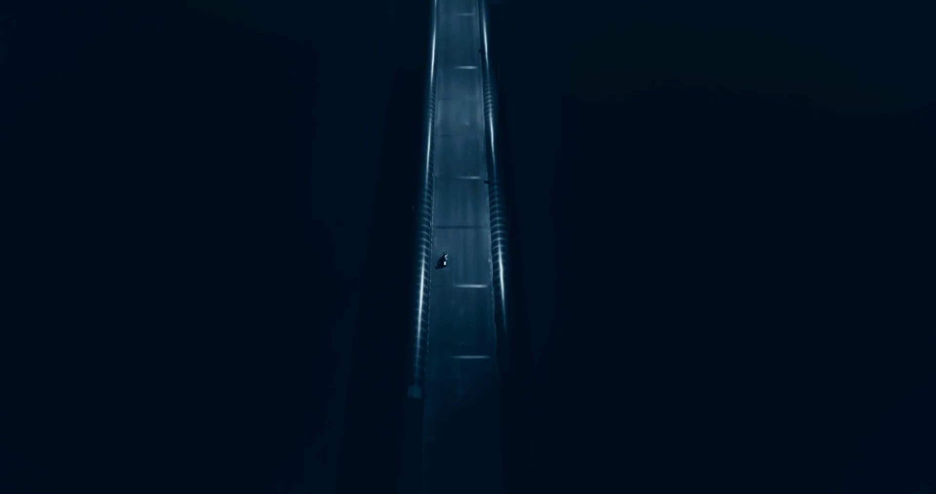 Night Ocean Port Pier Aerial View Moonlight Stock Footage SBV-347763711 ...