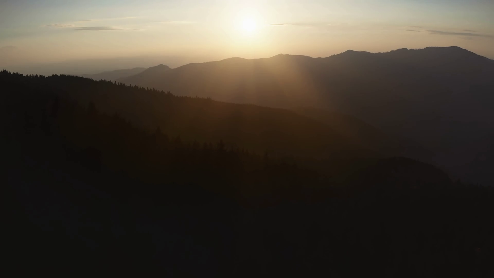 Mountain Range Sunrise Landscape Morning Sun Stock Footage SBV ...