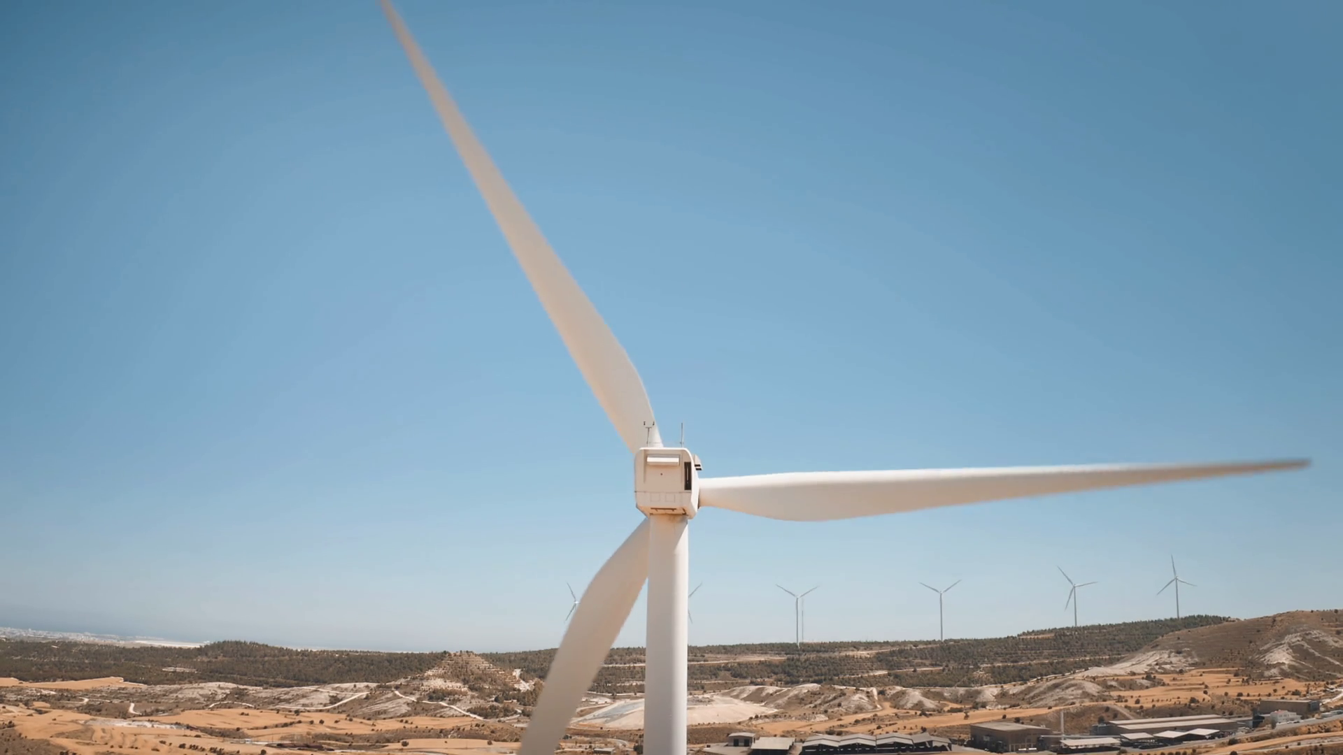 Close-up Propeller Wind Turbine Rotates Wind Stock Footage SBV ...