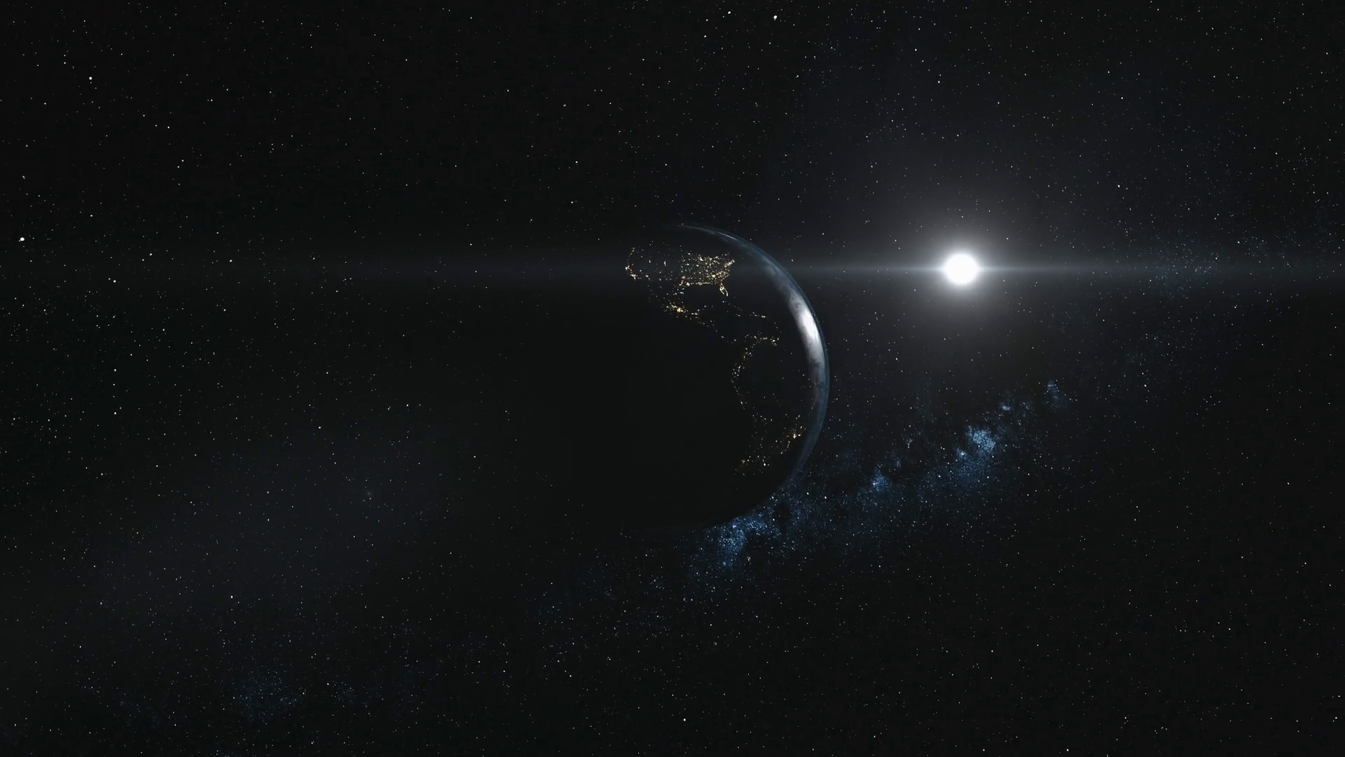 Earth Orbit Motion Star Beam Glow Galaxy Stock Motion Graphics SBV ...