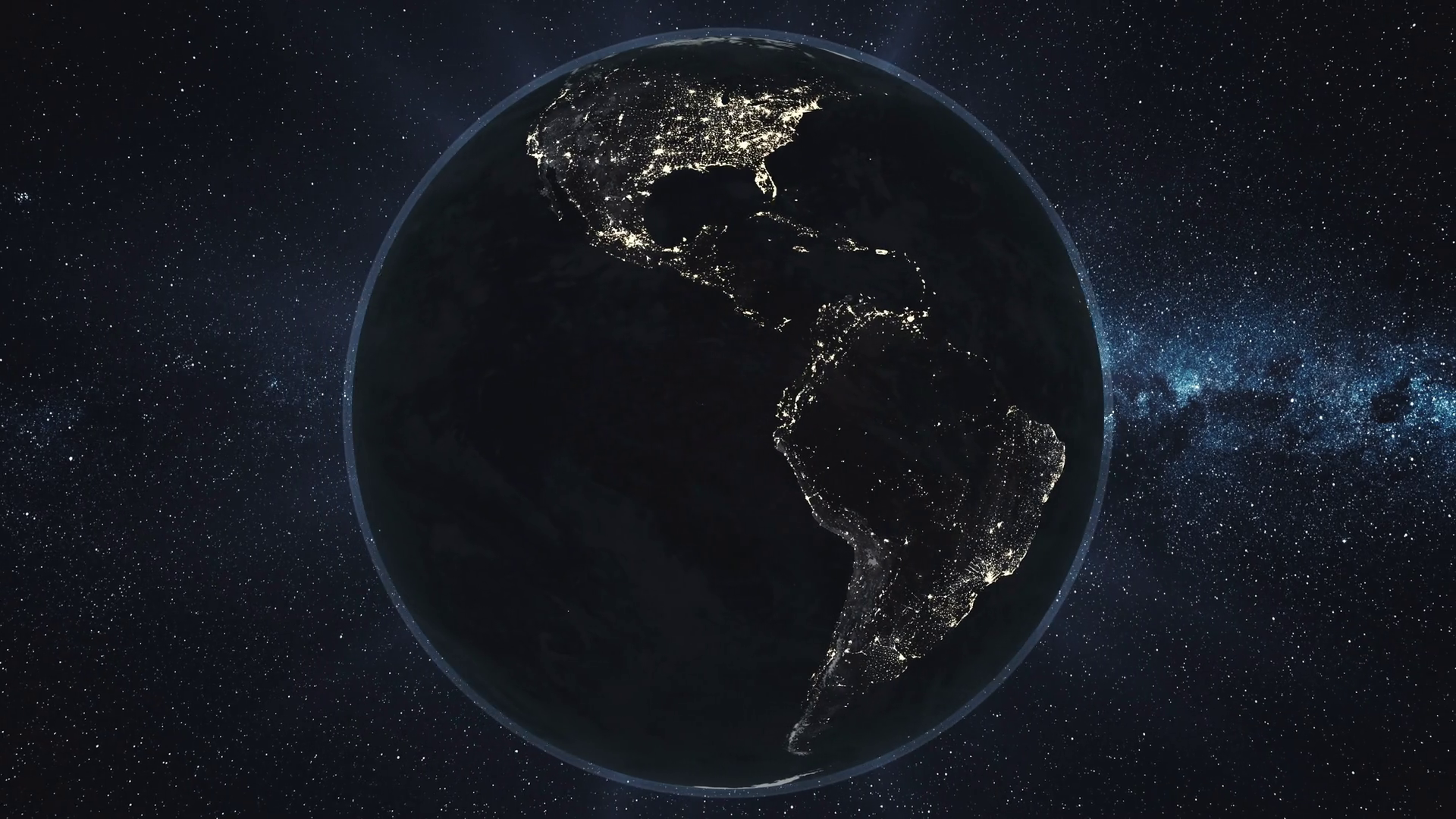Earth Night Orbit Rotate Planet Star Stock Motion Graphics SBV ...