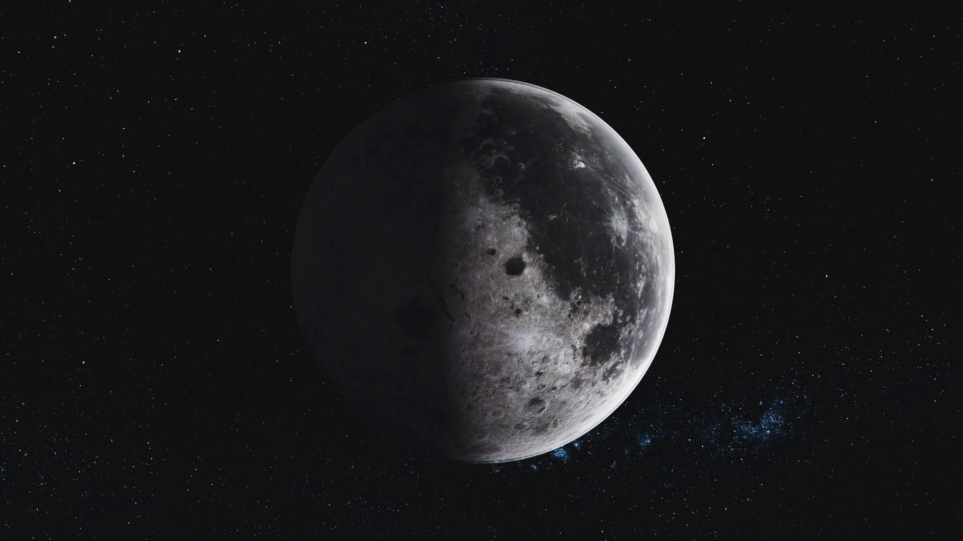 Spinning Moon Orbit Motion Milky Way Galaxy Stock Motion Graphics SBV ...