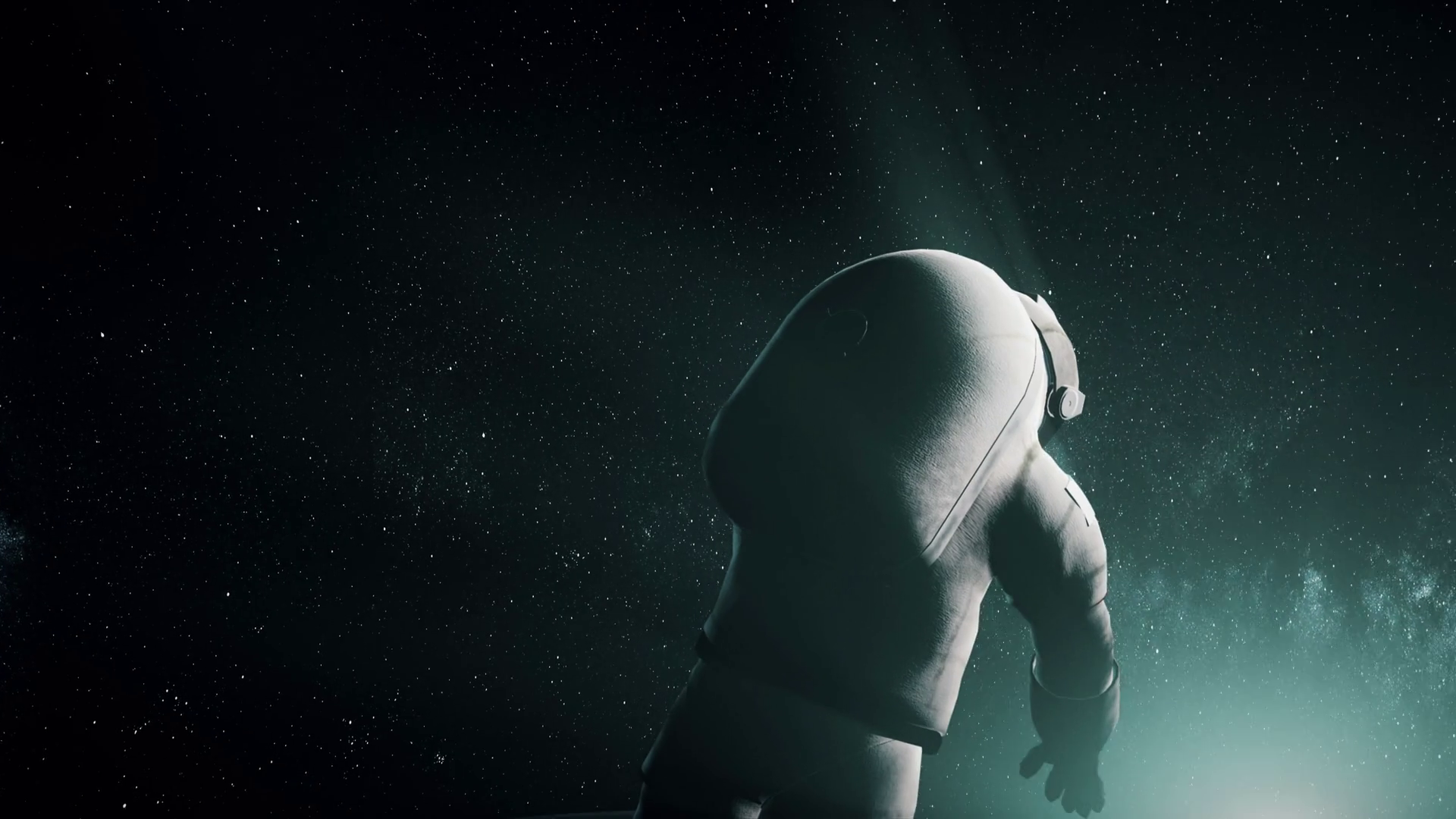 Astronaut Against Realistic Planet Earth Sun Stock Motion Graphics SBV ...