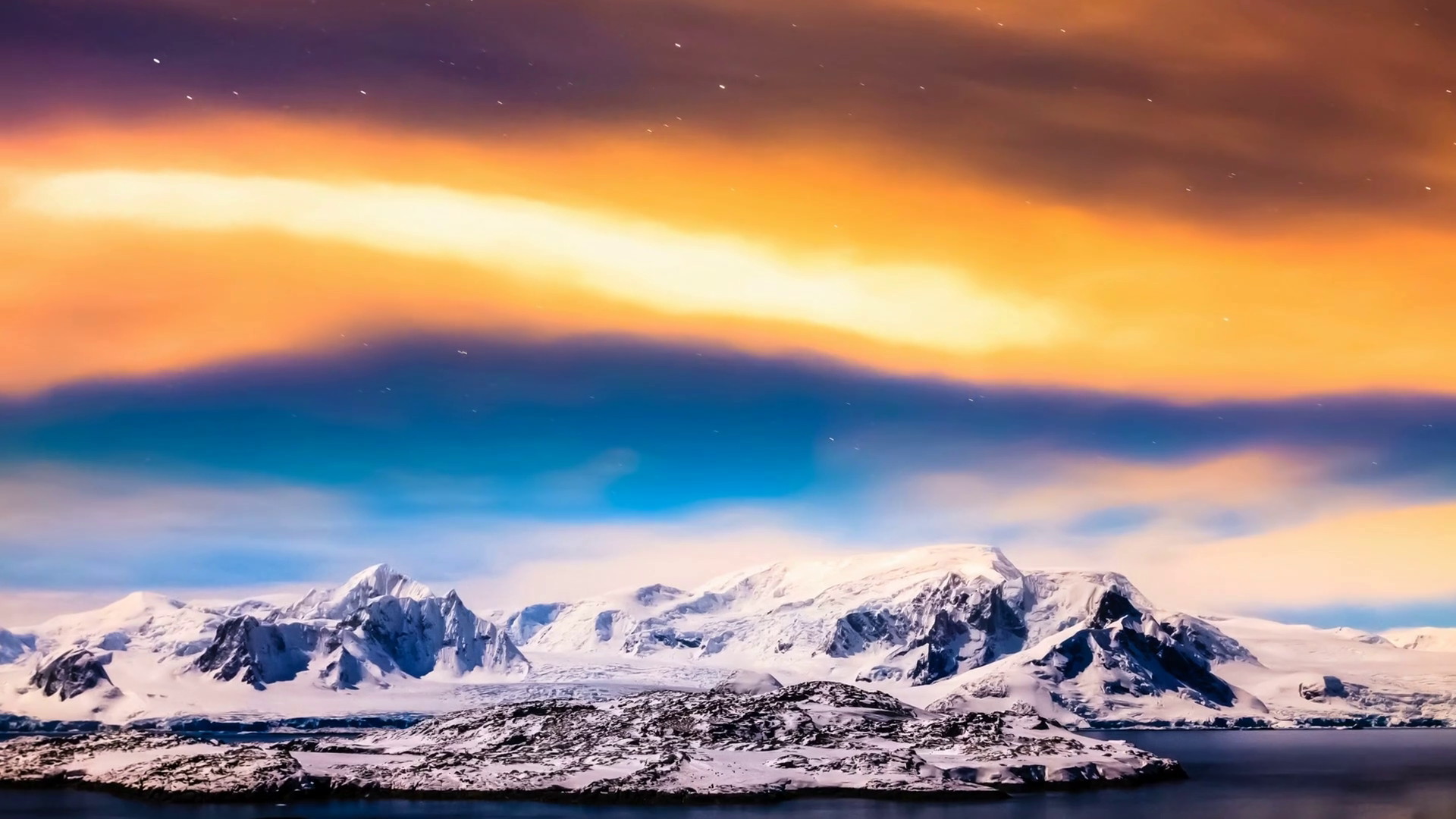 Beautiful Snow-capped Mountains In Stock Motion Graphics SBV-348051414 ...