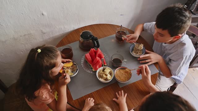 Kids Eating Outside Stock Footage: Royalty-Free Video Clips - Storyblocks