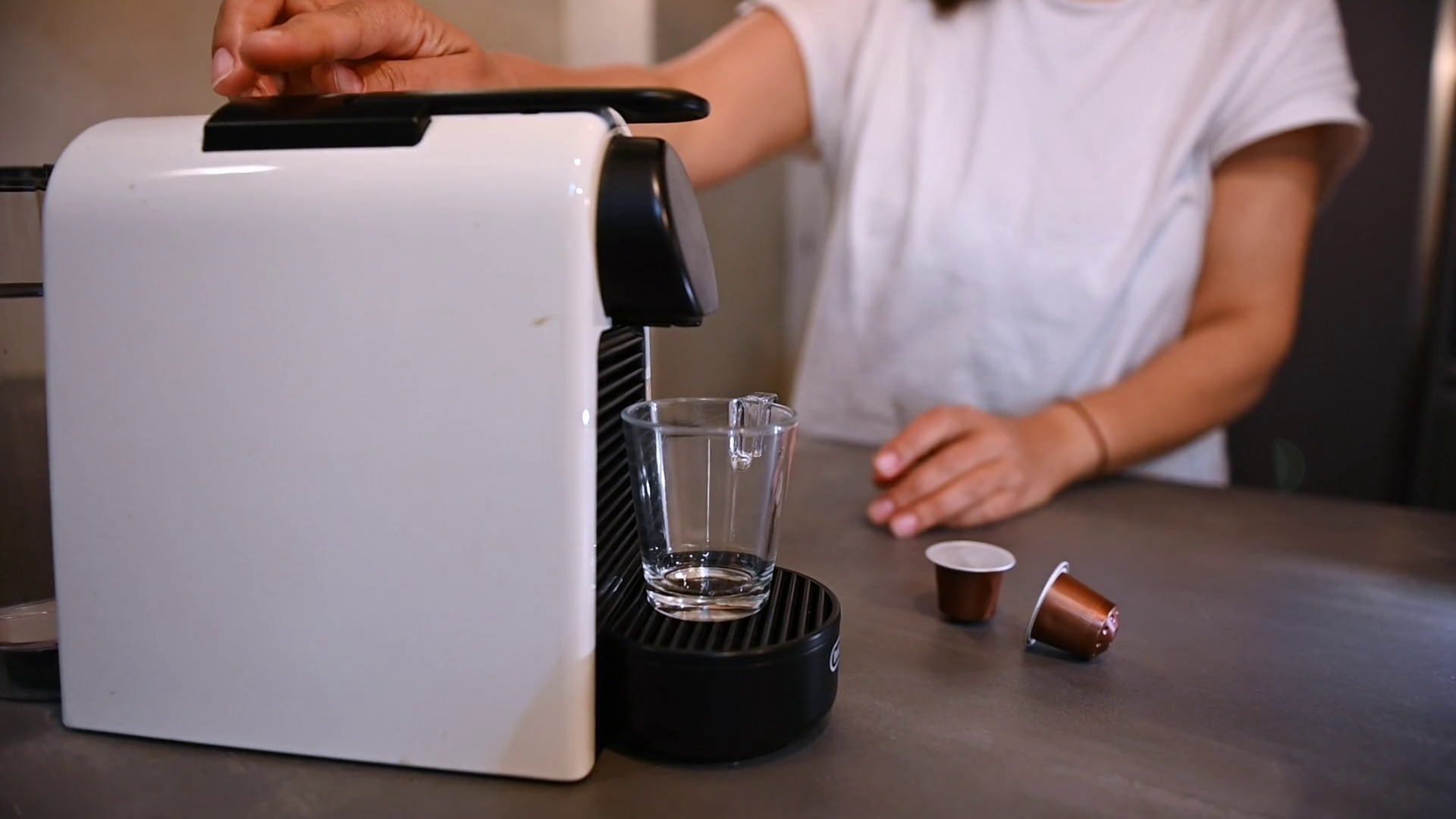 Close-up Woman Putting Coffee Pods Inside Stock Footage SBV-348745238 ...