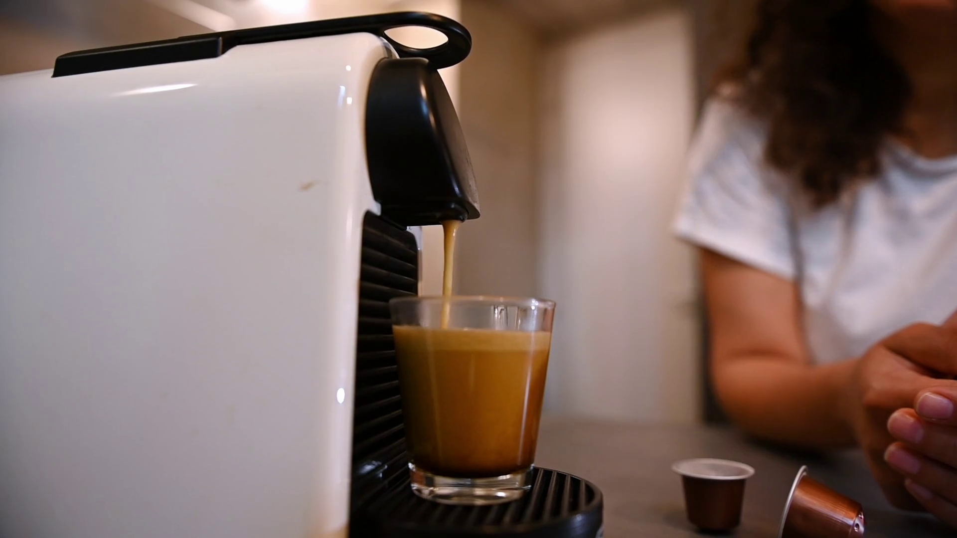Close-up Cup With Freshly Brewed Espresso Stock Footage SBV-348745250 ...