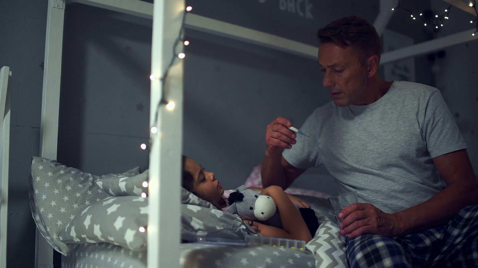 Loving Dad Caring Sick Child Stock Footage SBV-317346385 - Storyblocks