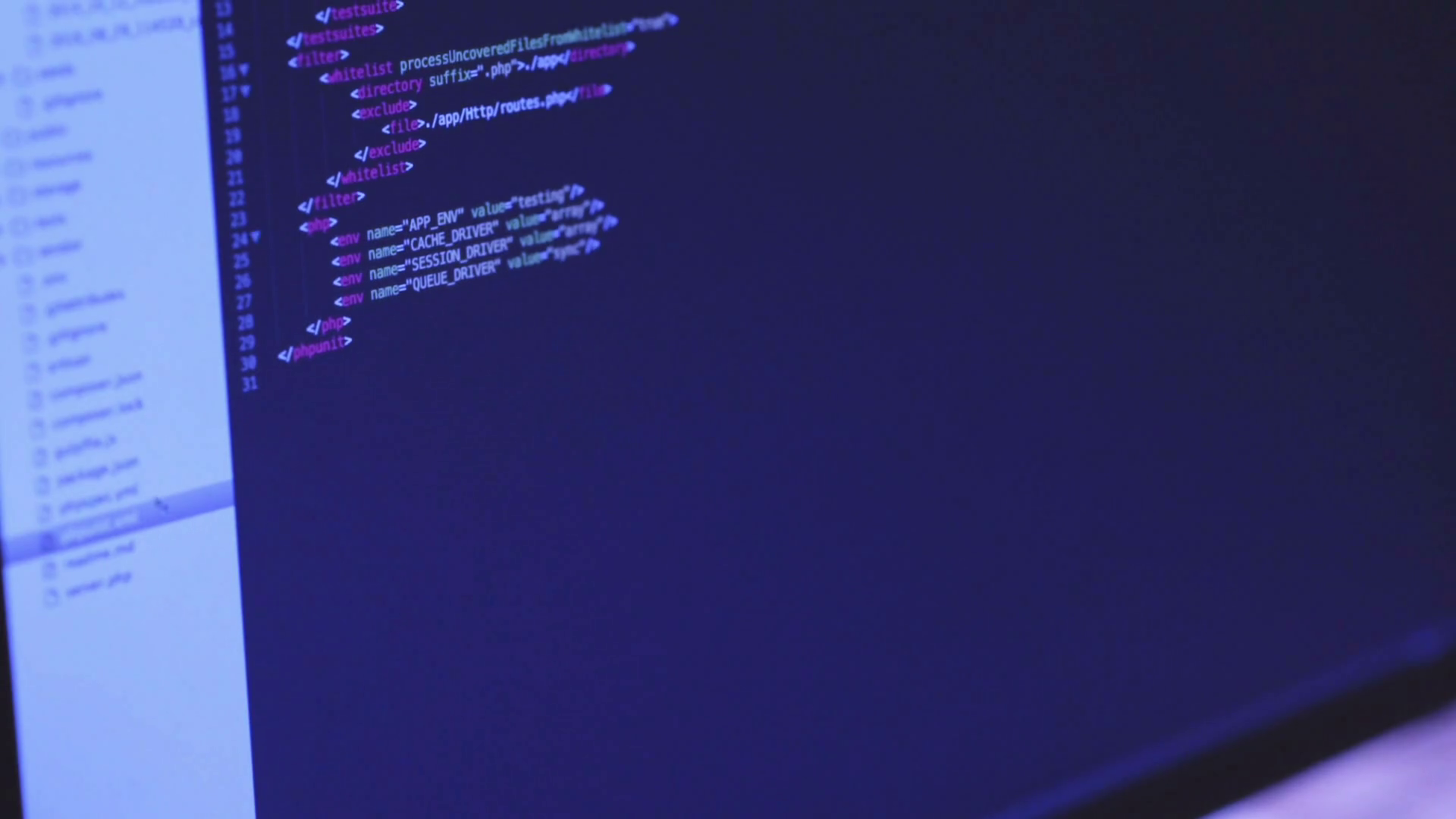 Computer Language Script On Monitor Of Stock Footage SBV-314414348 ...