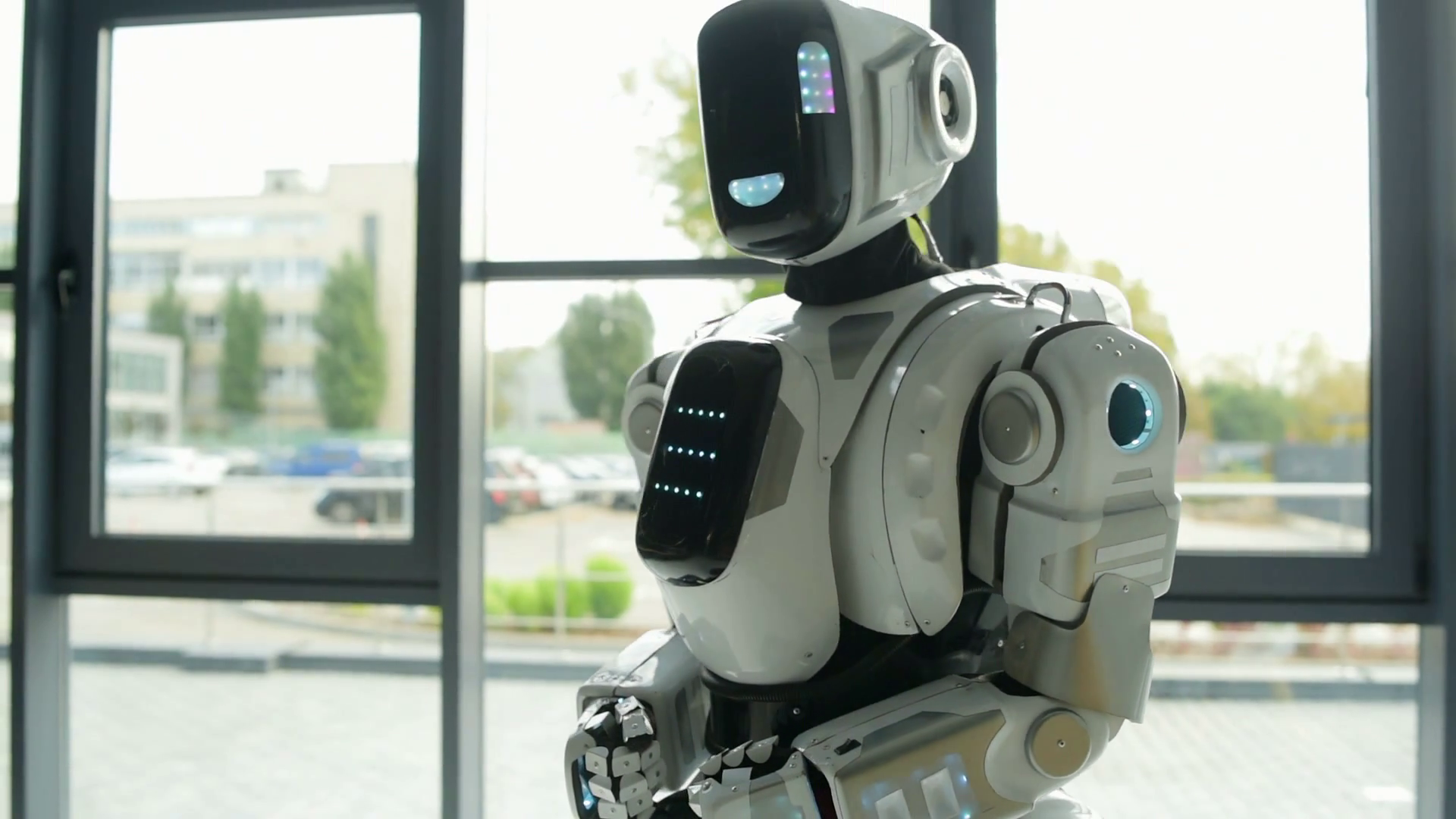 Mechanical Robot Exercising Indoors Stock Footage SBV-318159493 ...