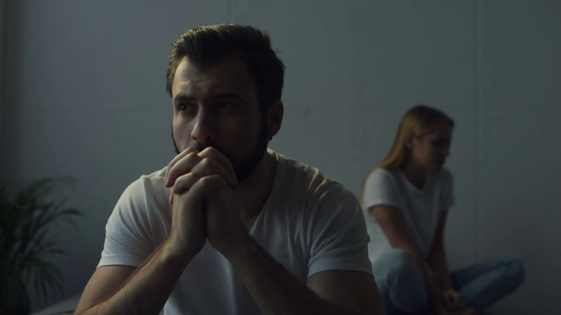 Uncomfortable Emotions: Young Couple Stock Footage SBV-319823671 ...