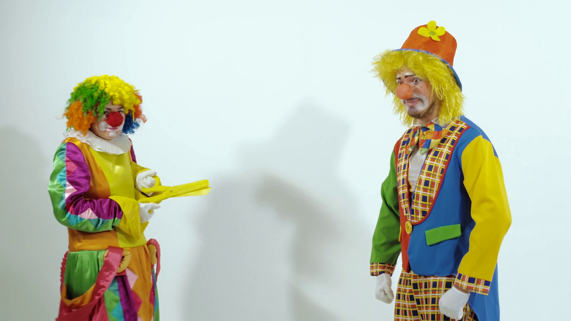 Short Funny Clown Scares Clown With Huge Stock Footage SBV-311315162 ...