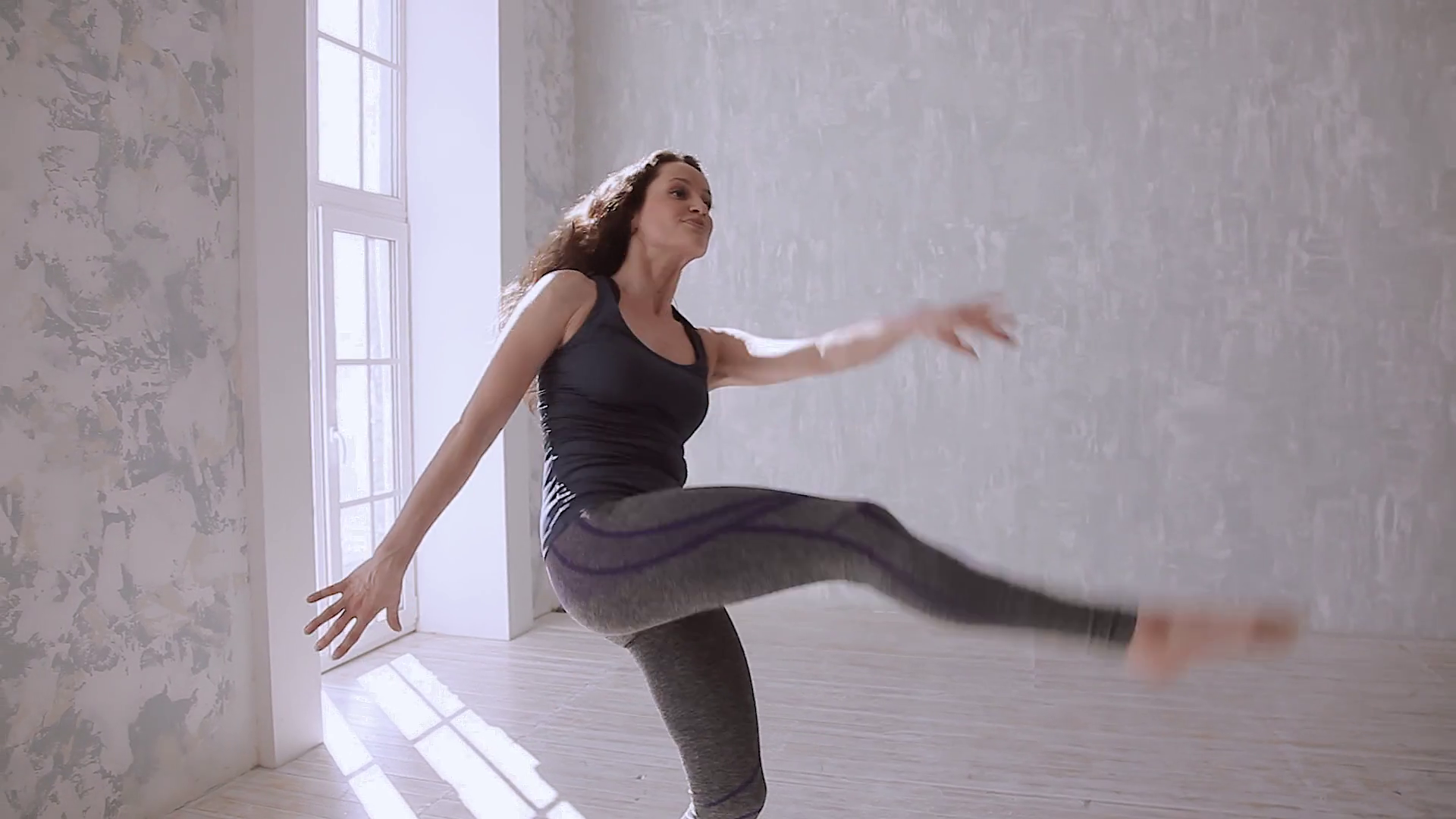 ballet girl stretches and warming up Stock Video Footage 00:08 SBV ...