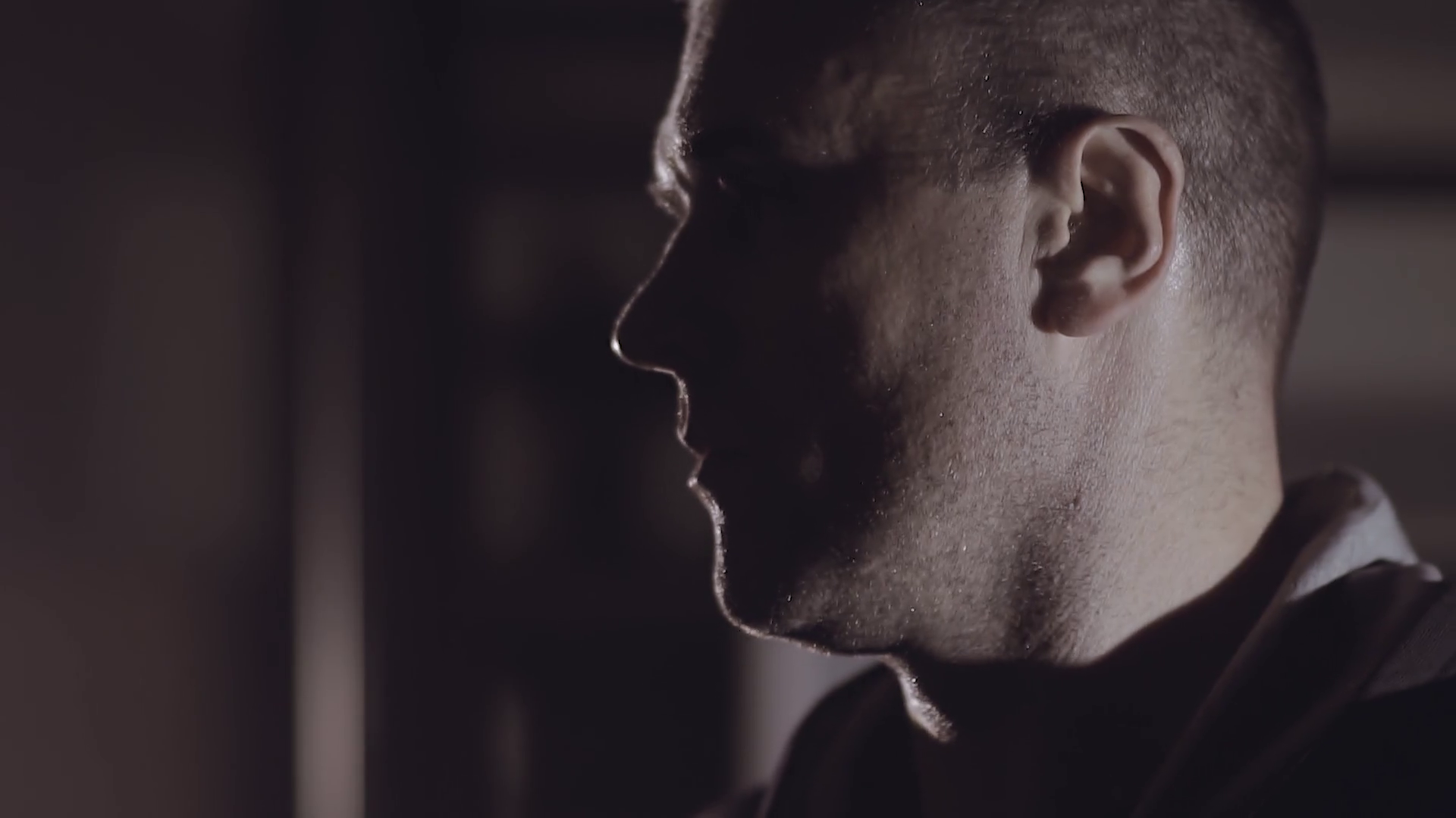 Close-up Of Man Turning Head To Look At Stock Footage SBV-315574934 ...