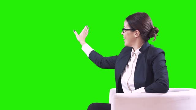 Woman Talk Green Screen Stock Footage: Royalty-Free Video Clips ...