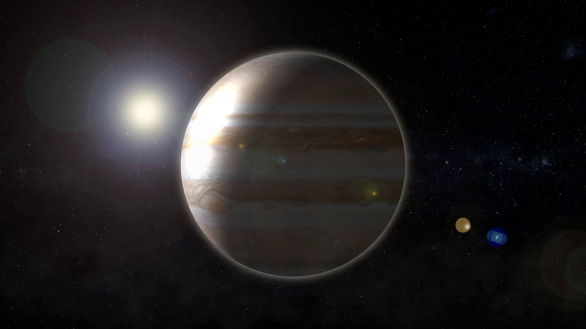 The planet Jupiter revolves in space. 4K Motion Background 00:15 SBV ...