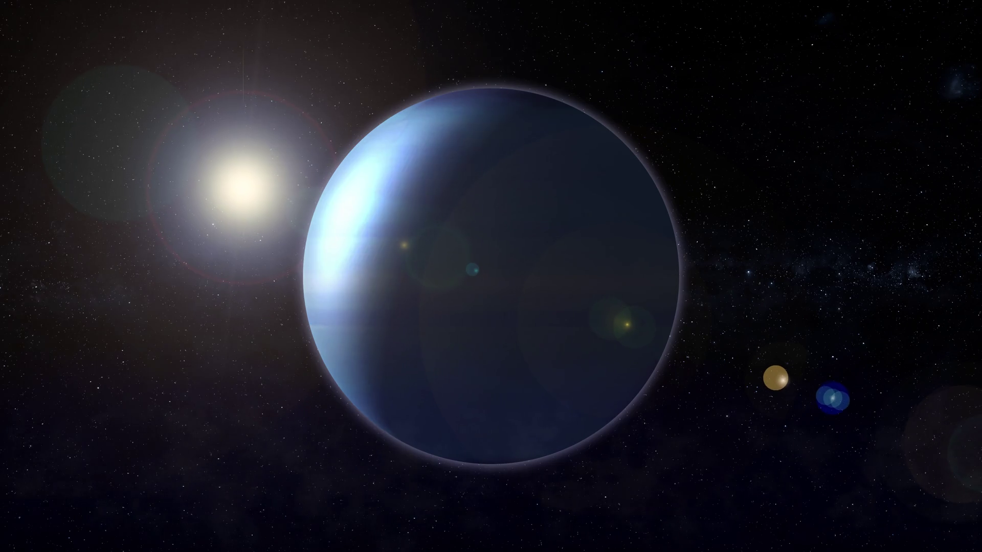 The planet Neptune rotates in space. 4K Motion Background 00:15 SBV ...