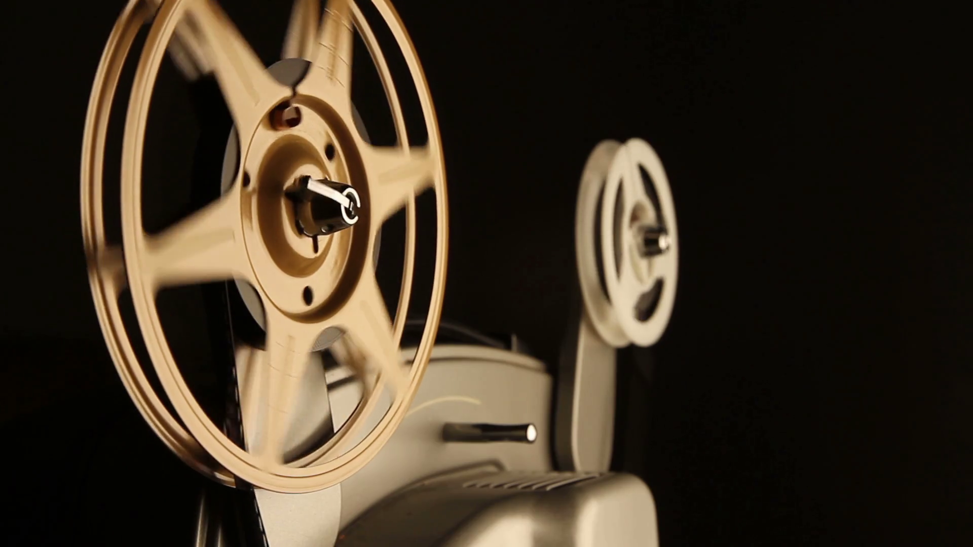 Close-up On Spinning Film Reels Of Antique Stock Footage SBV-302527444 ...