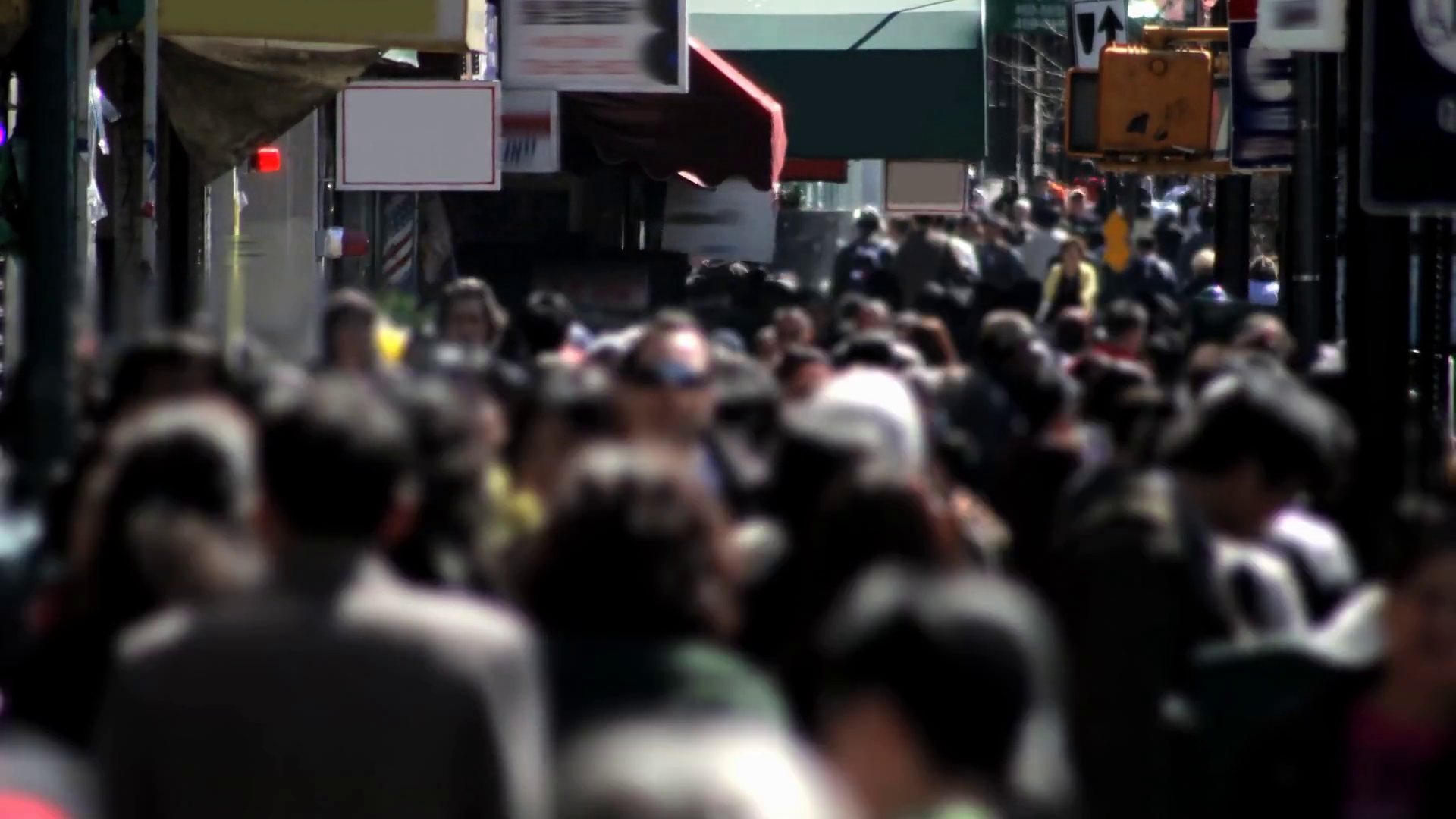 An Anonymous Crowd Walking On City Sidewalk Stock Footage SBV-347272959 ...