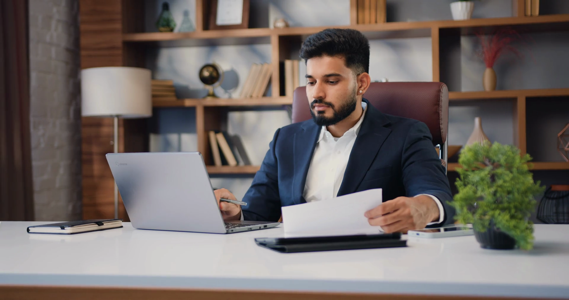 Focused Businessman Entrepreneur Typing On Stock Footage SBV-347248414 ...