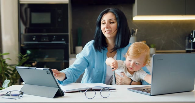 Family Work From Home Stock Footage: Royalty-Free Video Clips - Storyblocks