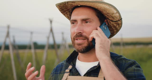 Phone Call In Farm Stock Footage: Royalty-Free Video Clips - Storyblocks