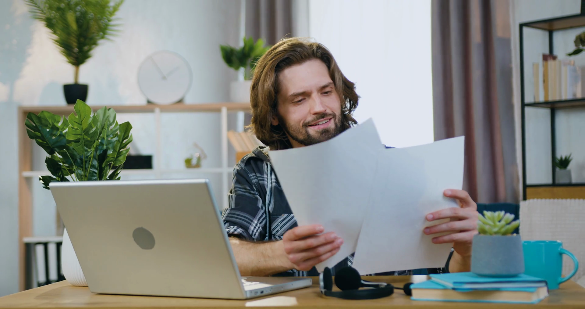 Business Man Using Laptop Remote Working At Stock Footage SBV-348920099 ...